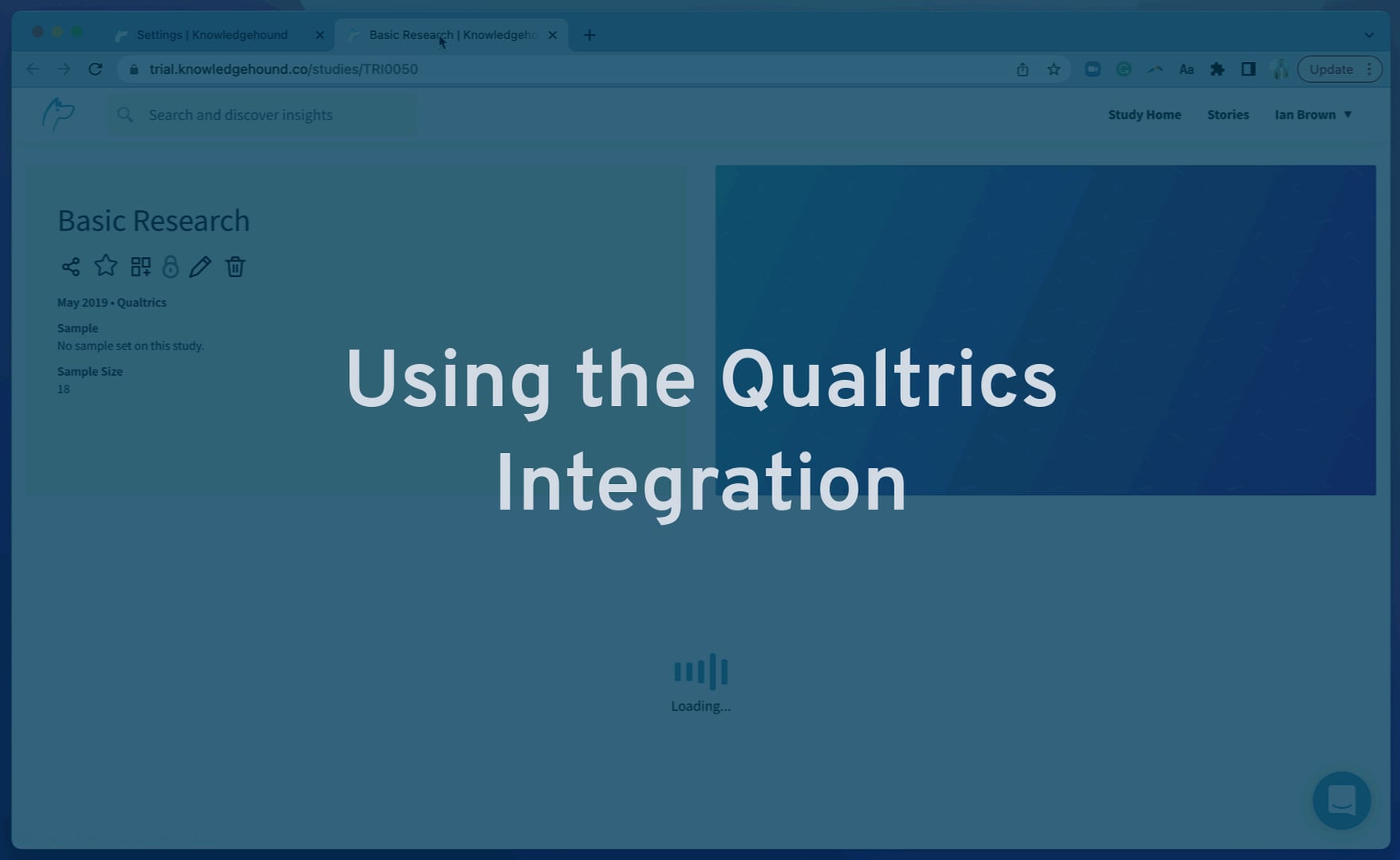 Loading a Study with the Qualtrics Integration on Vimeo