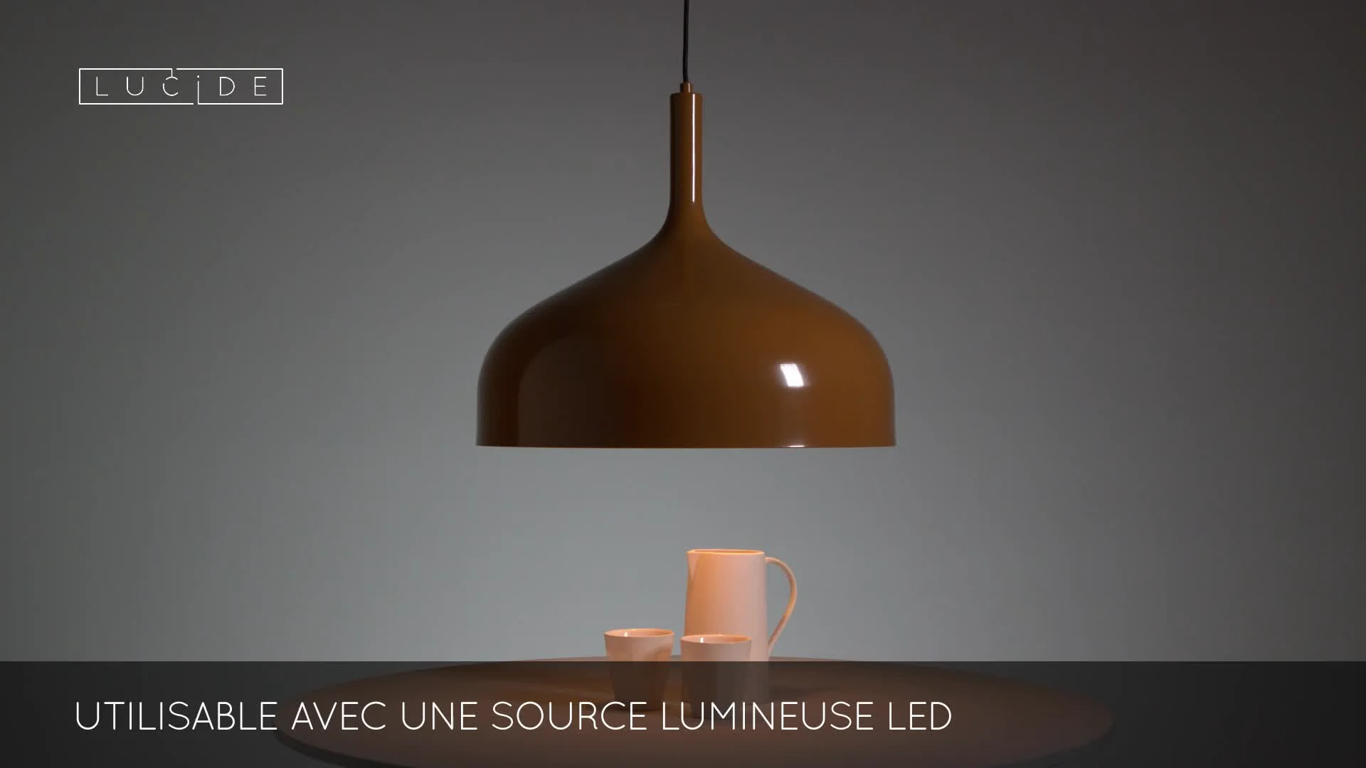 Lucide ROZALLA - Suspension - Ø 50 cm - 1xE27 - Jaune Ocre (30483/50/44 ...