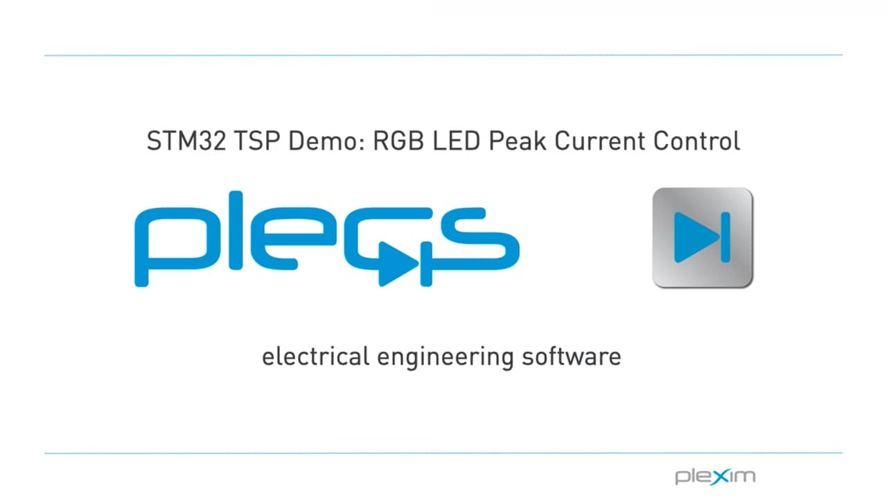 PLECS Code Generation Demo Model_ RGB LED Peak Current Control on an STM32 MCU on Vimeo