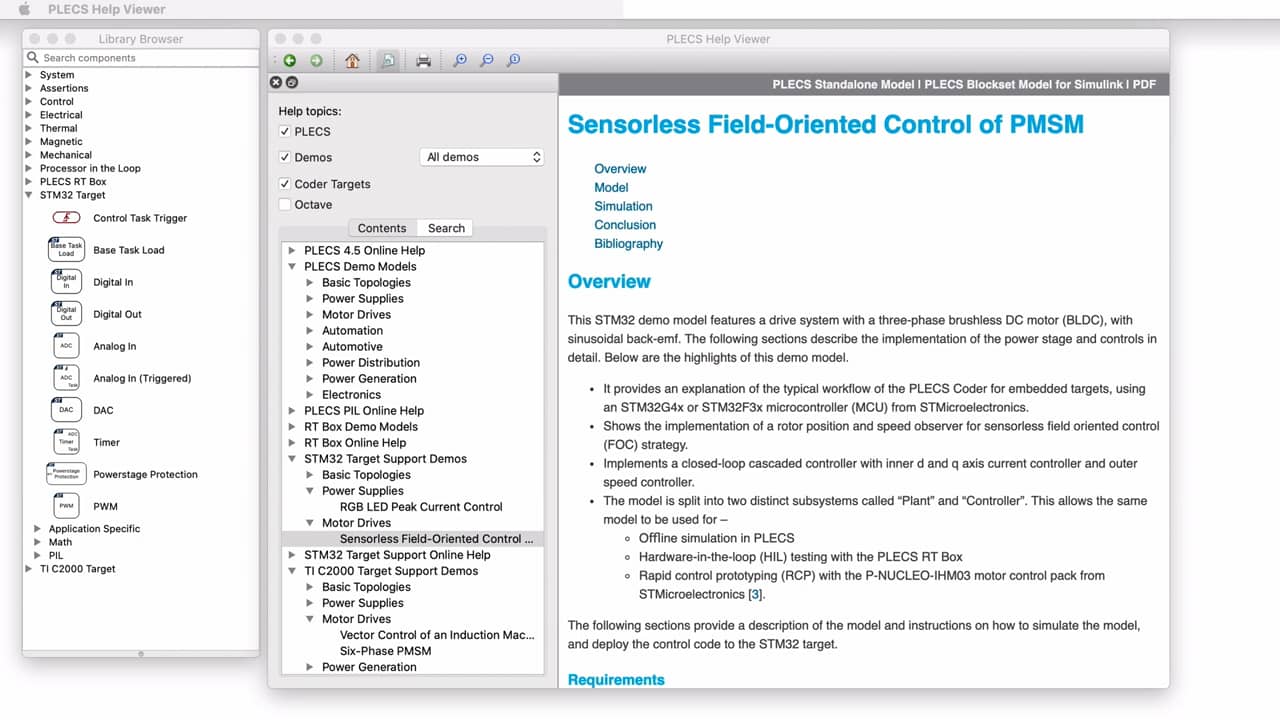 PLECS Code Generation Demo Model_ Sensorless Field-Oriented Control of ...