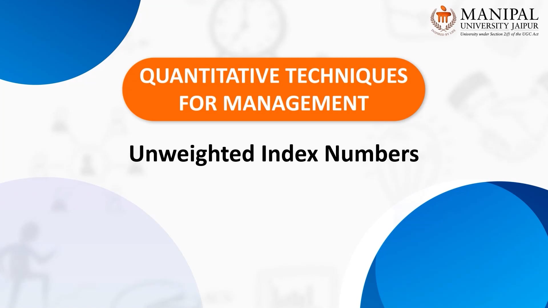 Quantitative Techniques in Business_72_Unweighted Index Numbers on Vimeo