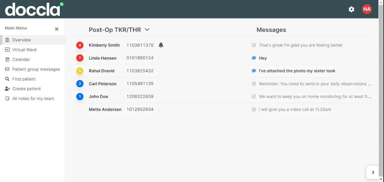 Post-Op Doccla Dashboard Monitoring on Vimeo