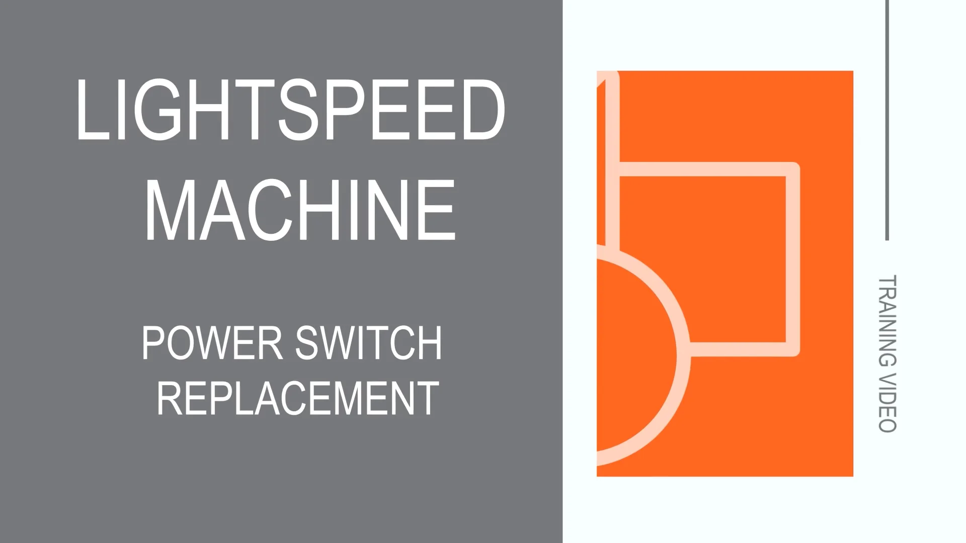 2 Lightspeed Machine - Replace Power Switch on Vimeo