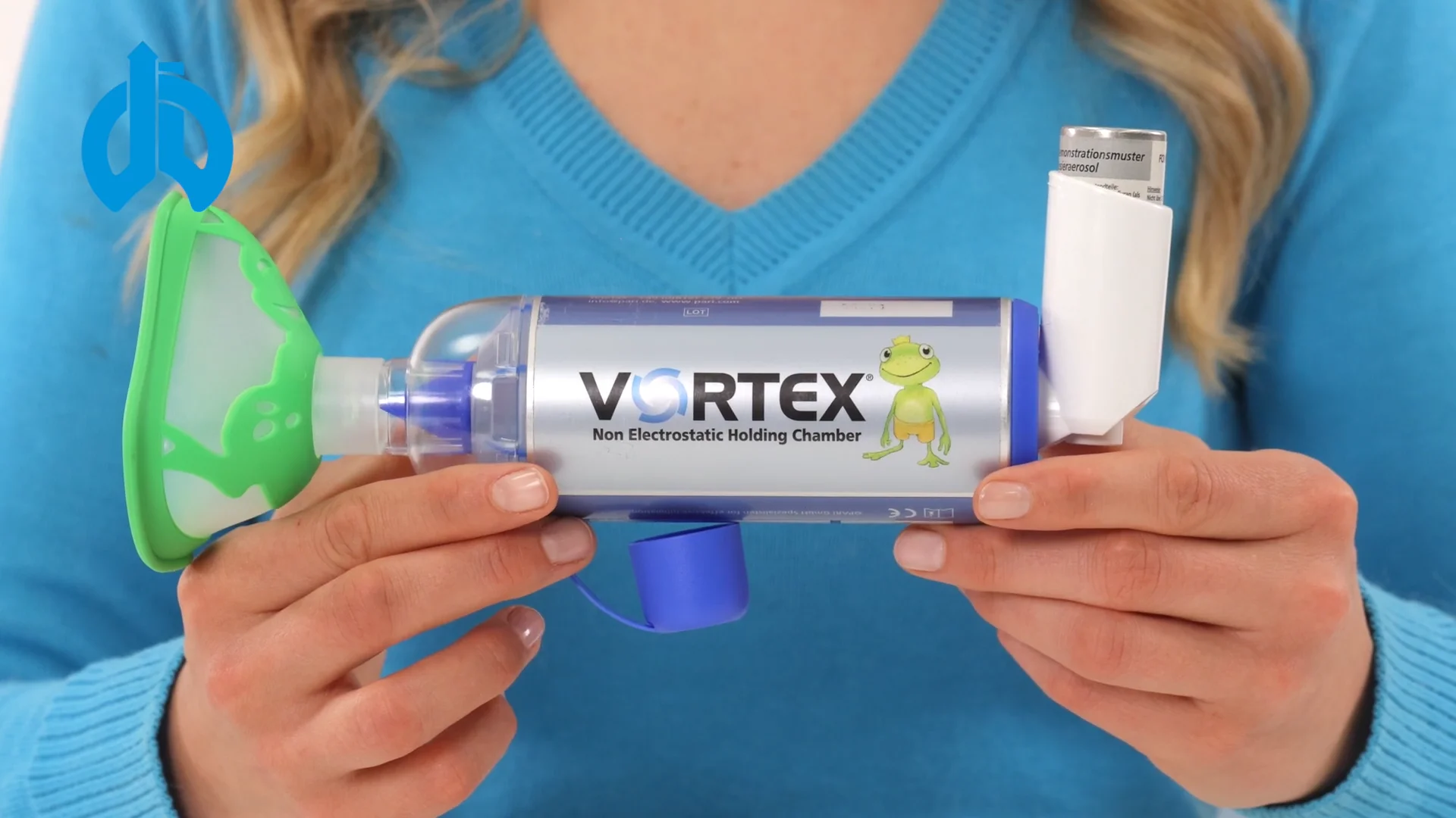 Inhalation mit der antistatischen Inhalierhilfe VORTEX® mit Maske für ...