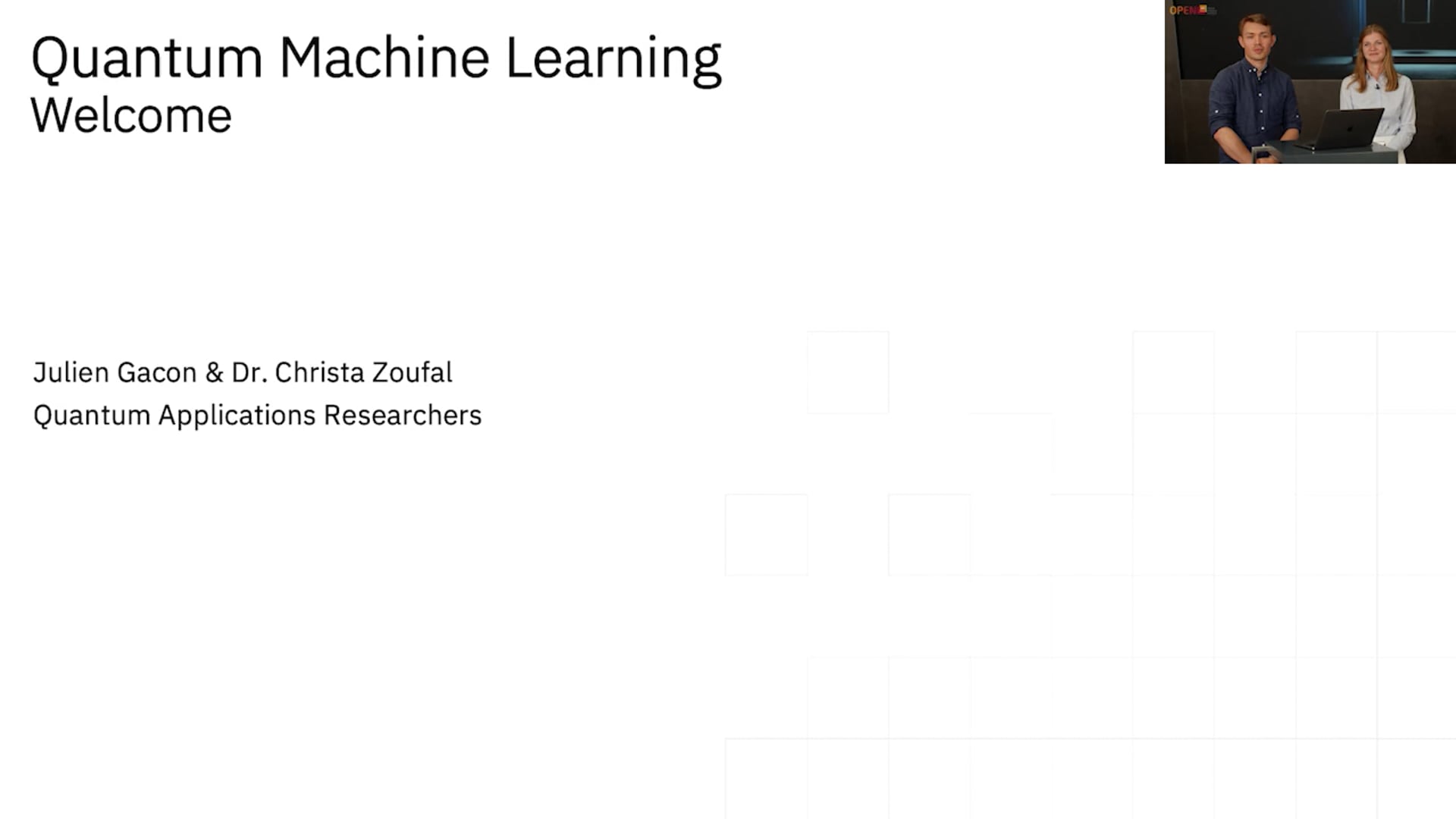 Welcome | Quantum Machine Learning (with IBM Quantum) | openHPI