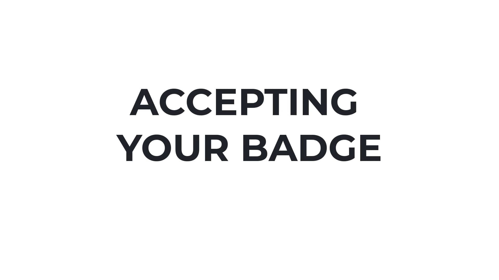 How to Accept Your Badge on Vimeo