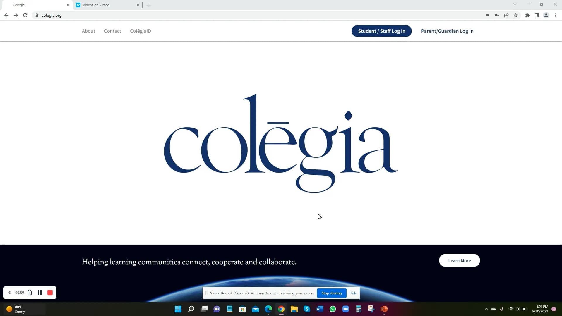 How to login to Coleiga on Vimeo