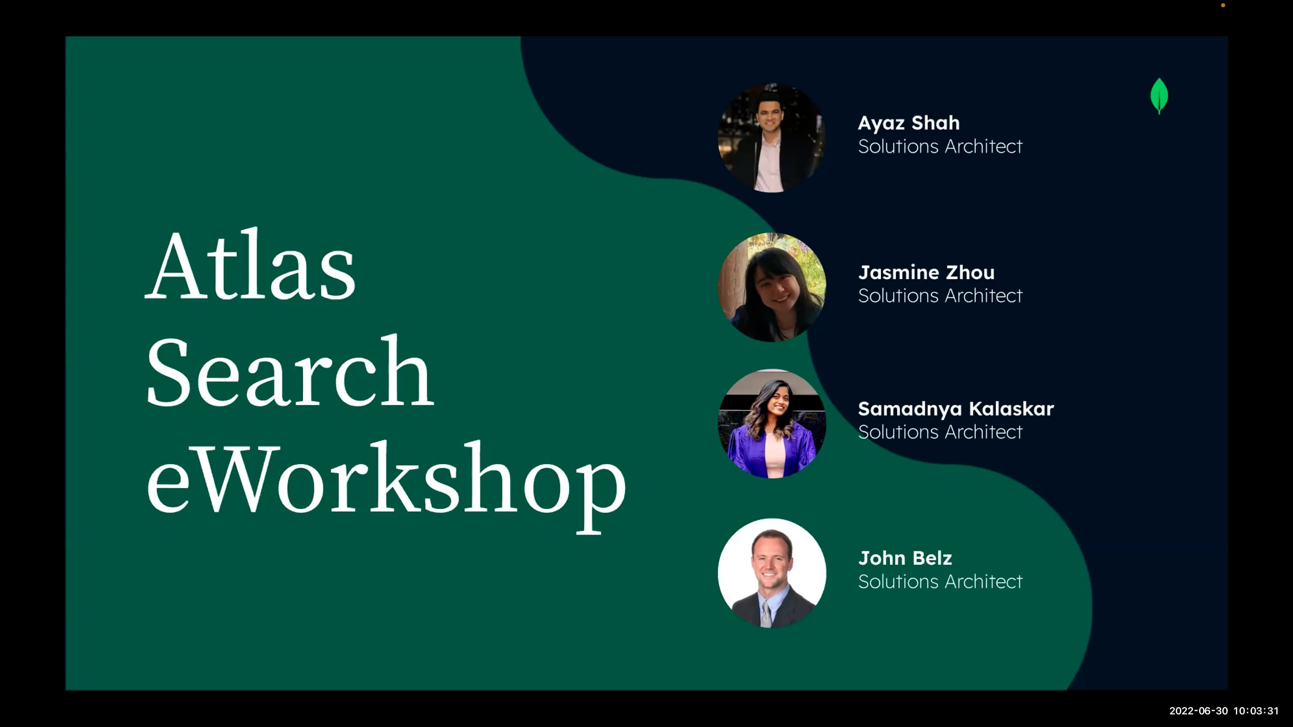 6/30 MongoDB Atlas Search 225 eWorkshop Recording on Vimeo