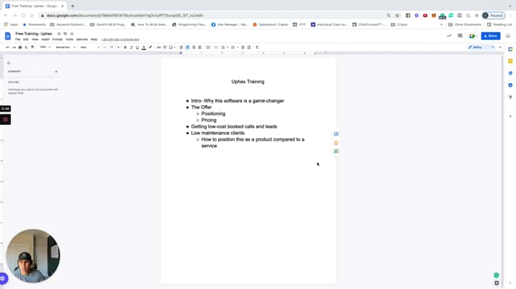 Free Training- Uphex Google Docs 30 June