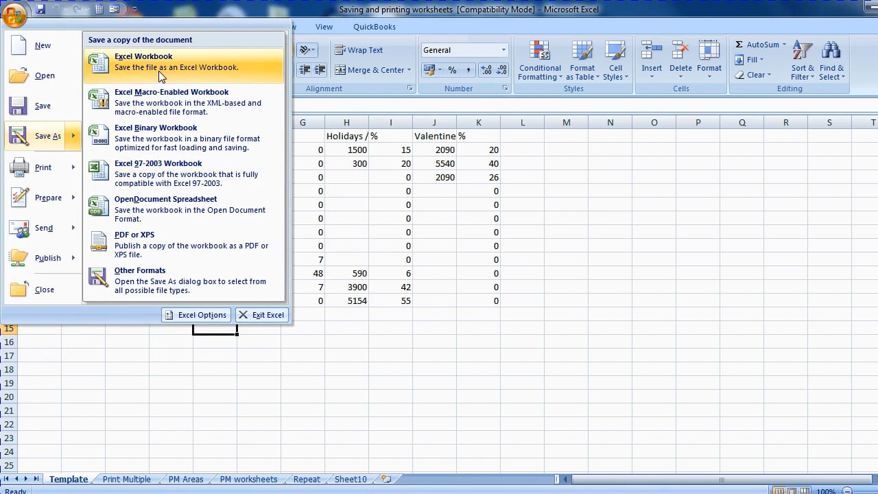 Excel 85 Save A Workbook As An Xml Spreadsheet On Vimeo