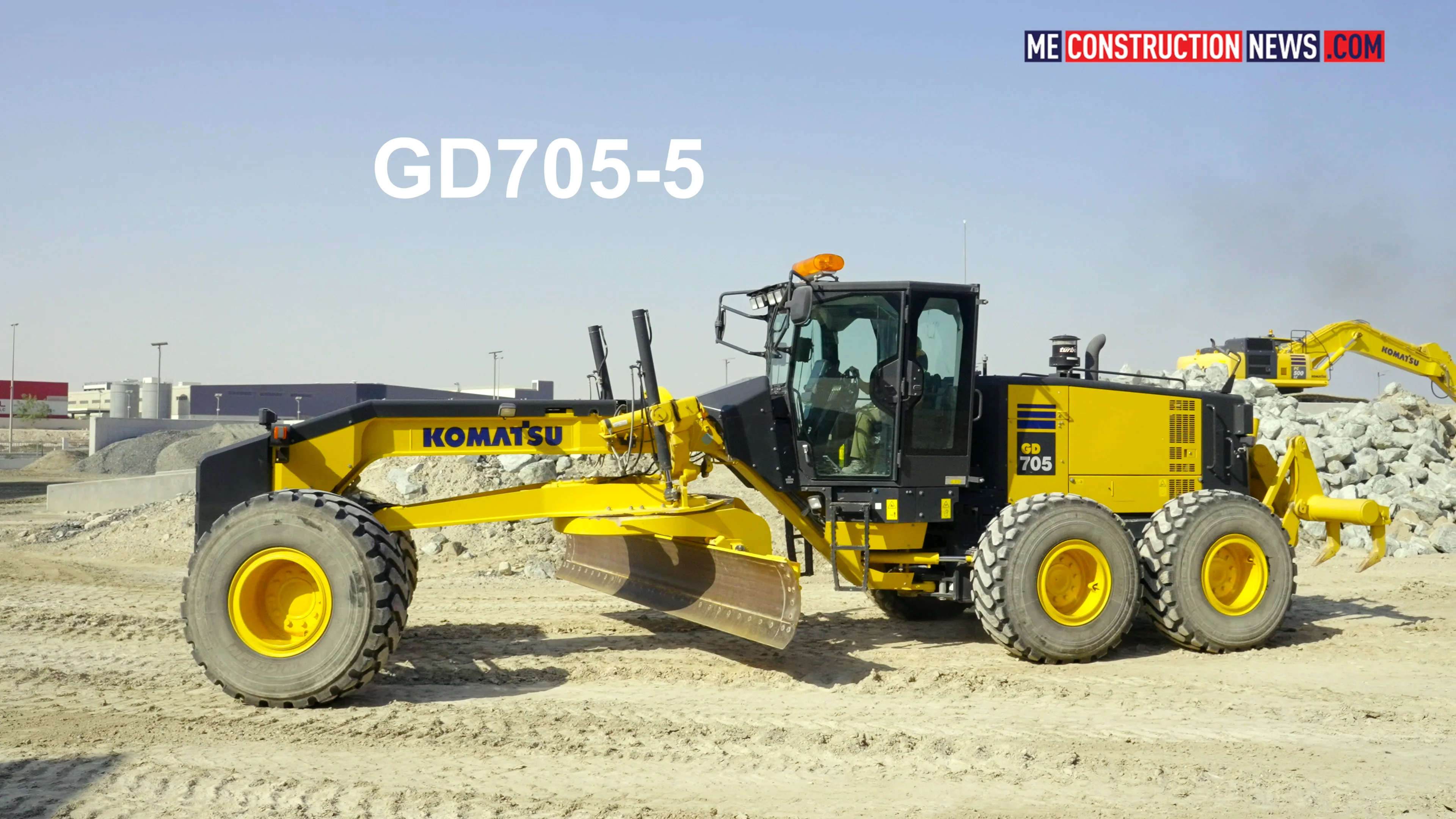 Komatsu GD705-5 motor grader on Vimeo