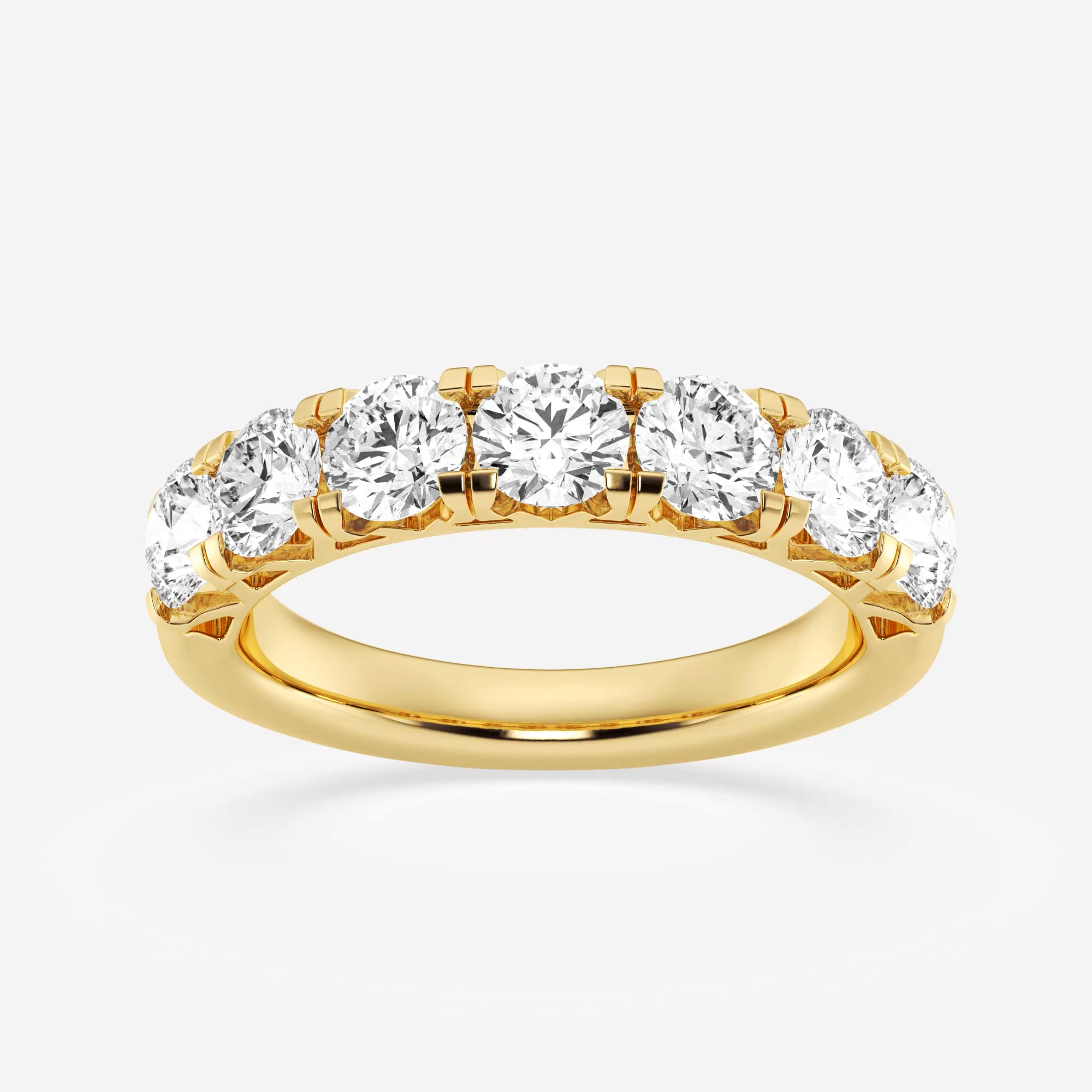 2 ctw Round Lab Grown Diamond Seven-Stone Anniversary Band ...