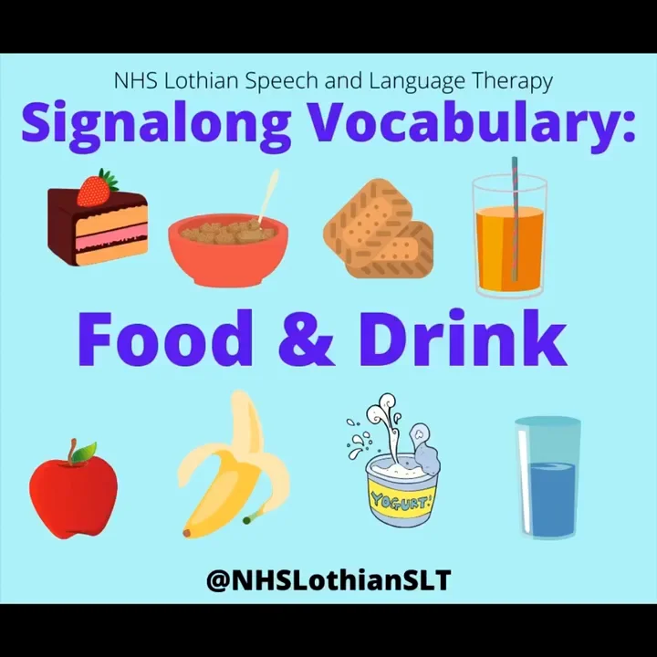Signalong Vocabulary - Food and Drink on Vimeo
