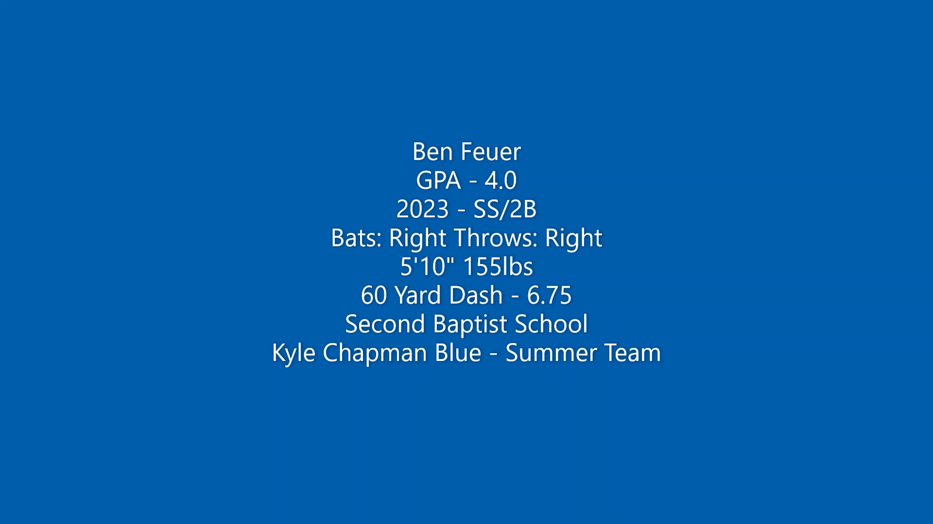 Ben Feuer - skills video on Vimeo