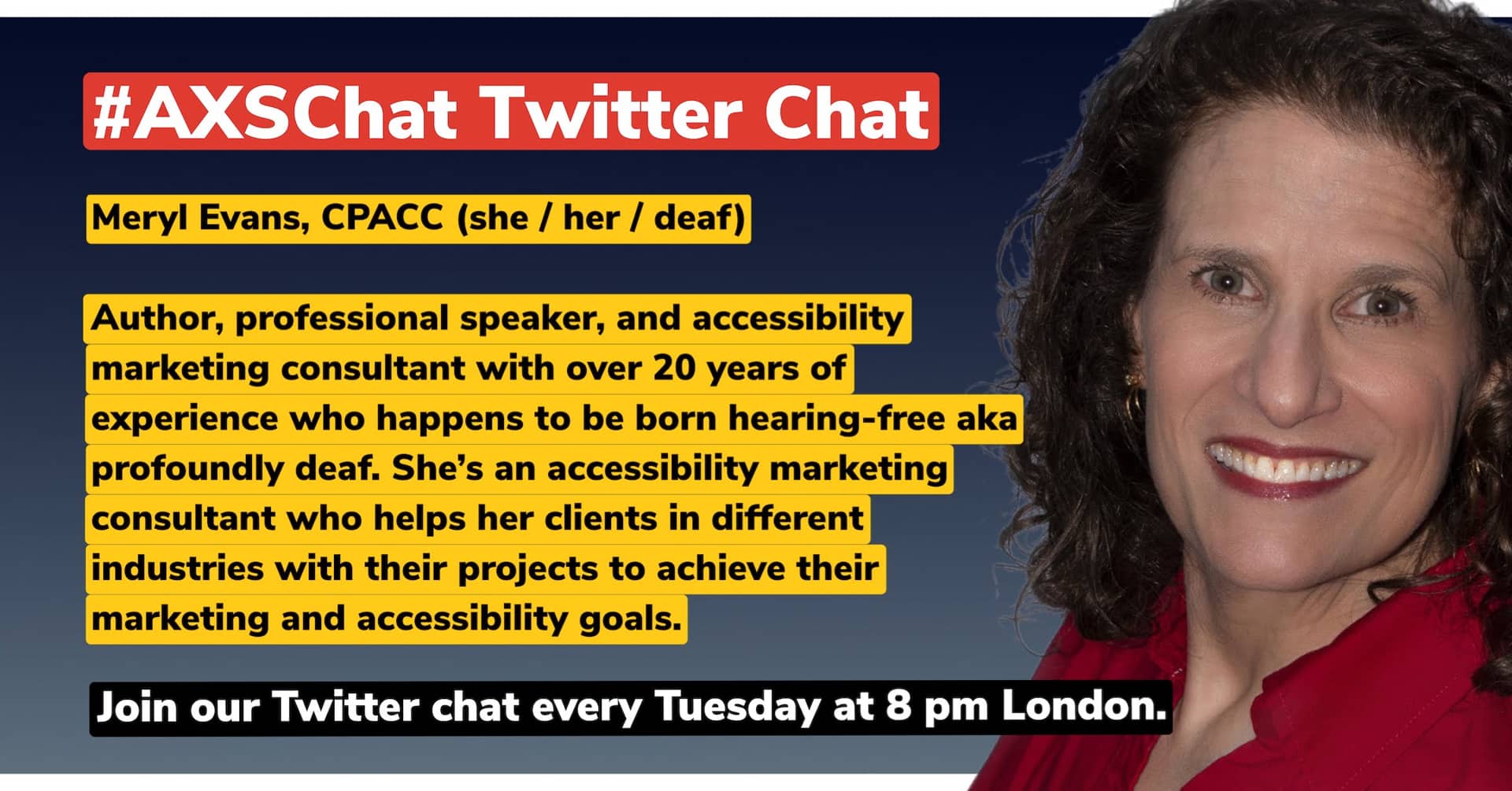 AXSChat with Meryl Evans, author, professional speaker, and ...