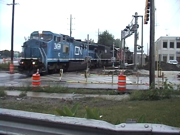 IC 6104 East after stopping for red signal at South Addison. IC 2459 West. September 2003. on Vimeo