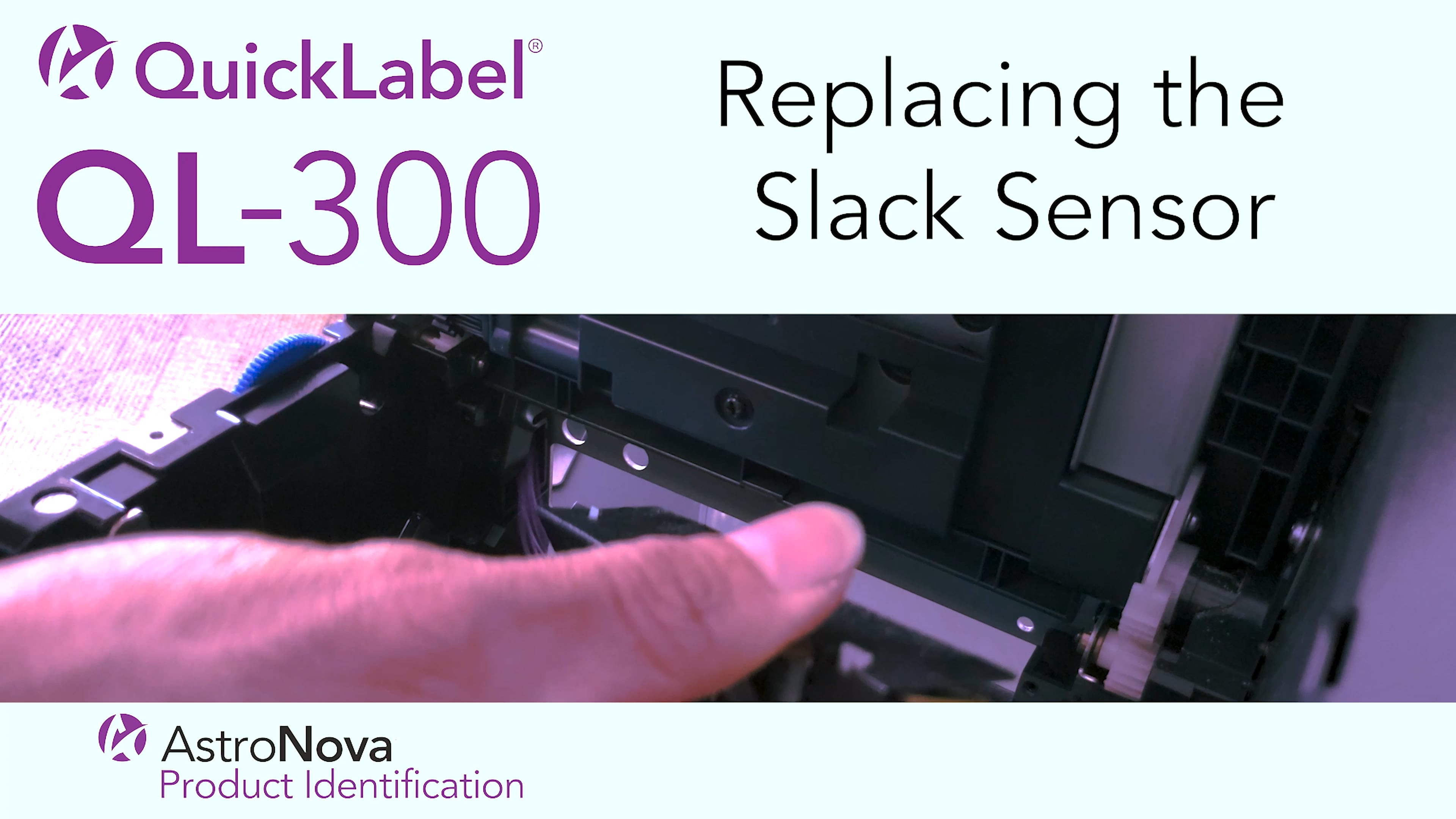 QL-300 Tech Support: Replacing the Slack Sensor Assembly on Vimeo