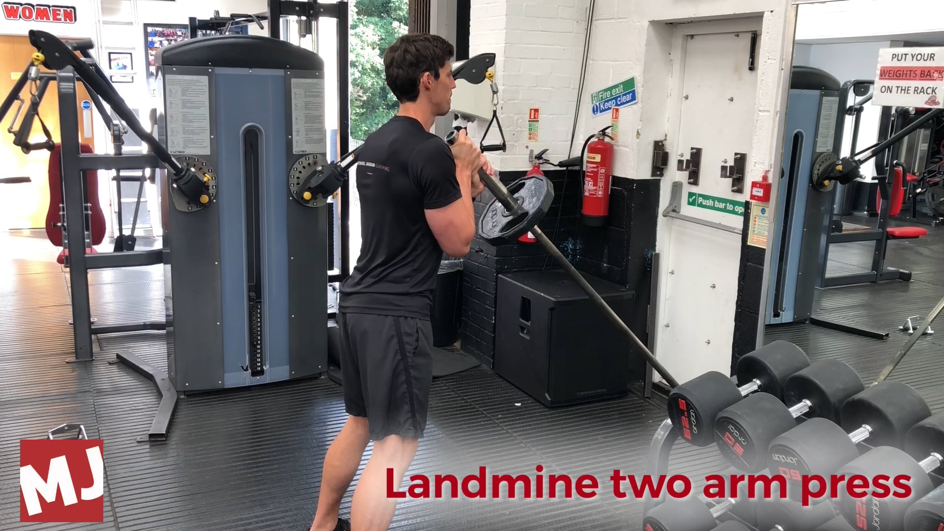 Landmine two arm press on Vimeo