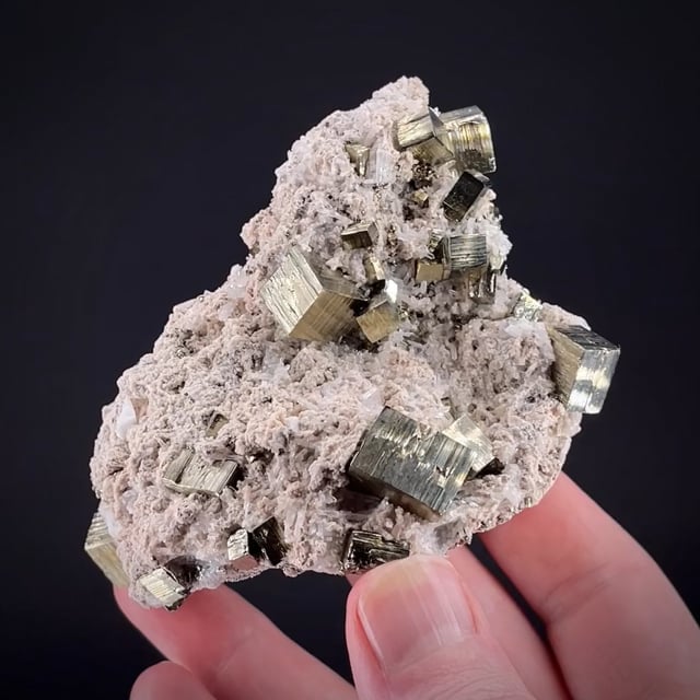 Pyrite in Quartz | Casapalca Mine, Lima Dept., Huarochiri Prov., Peru