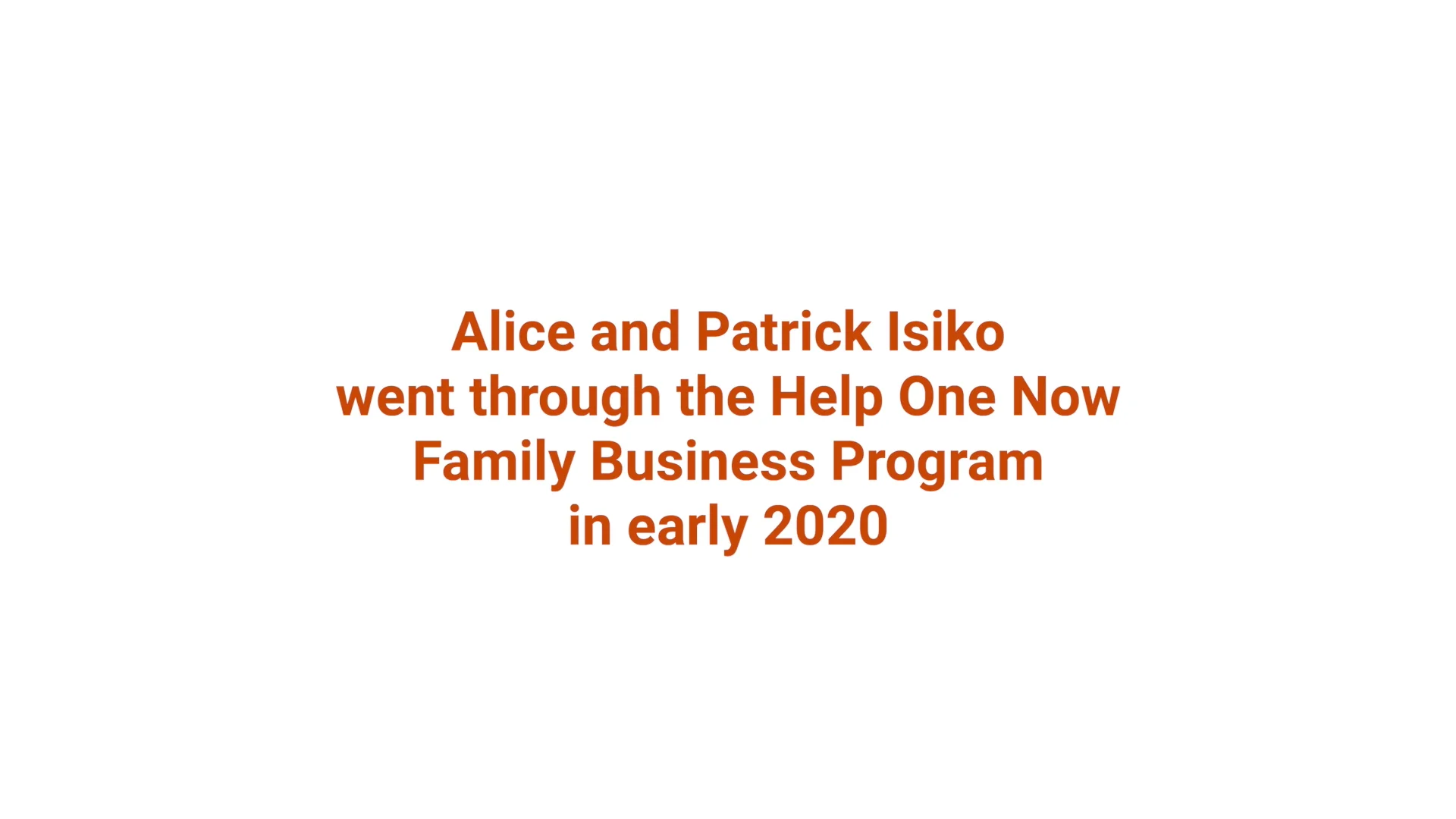 Alice and Patrick Isiko's Story