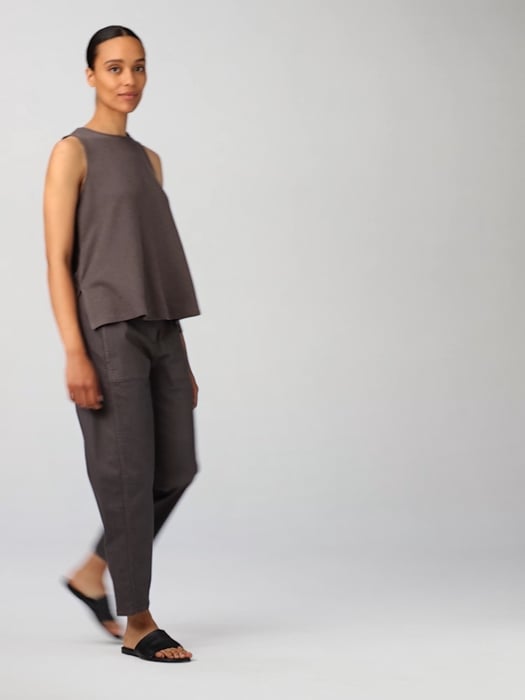 Organic Cotton Slubby Rib Knit Crew Neck Tank | EILEEN FISHER Organic Cotton Slubby Rib Knit Crew Neck Tank | EILEEN FISHER