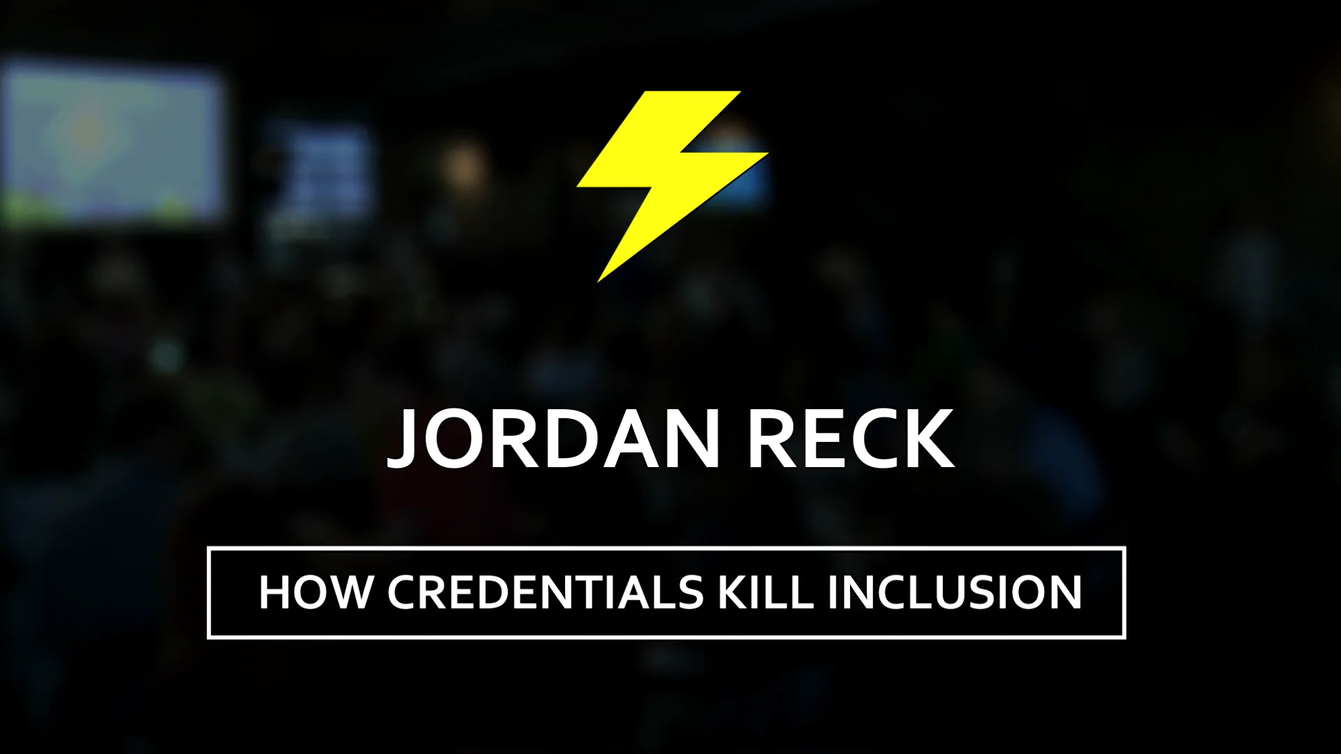 How Credentials Kill Inclusion | Jordan Reck | DisruptHR Talks on Vimeo