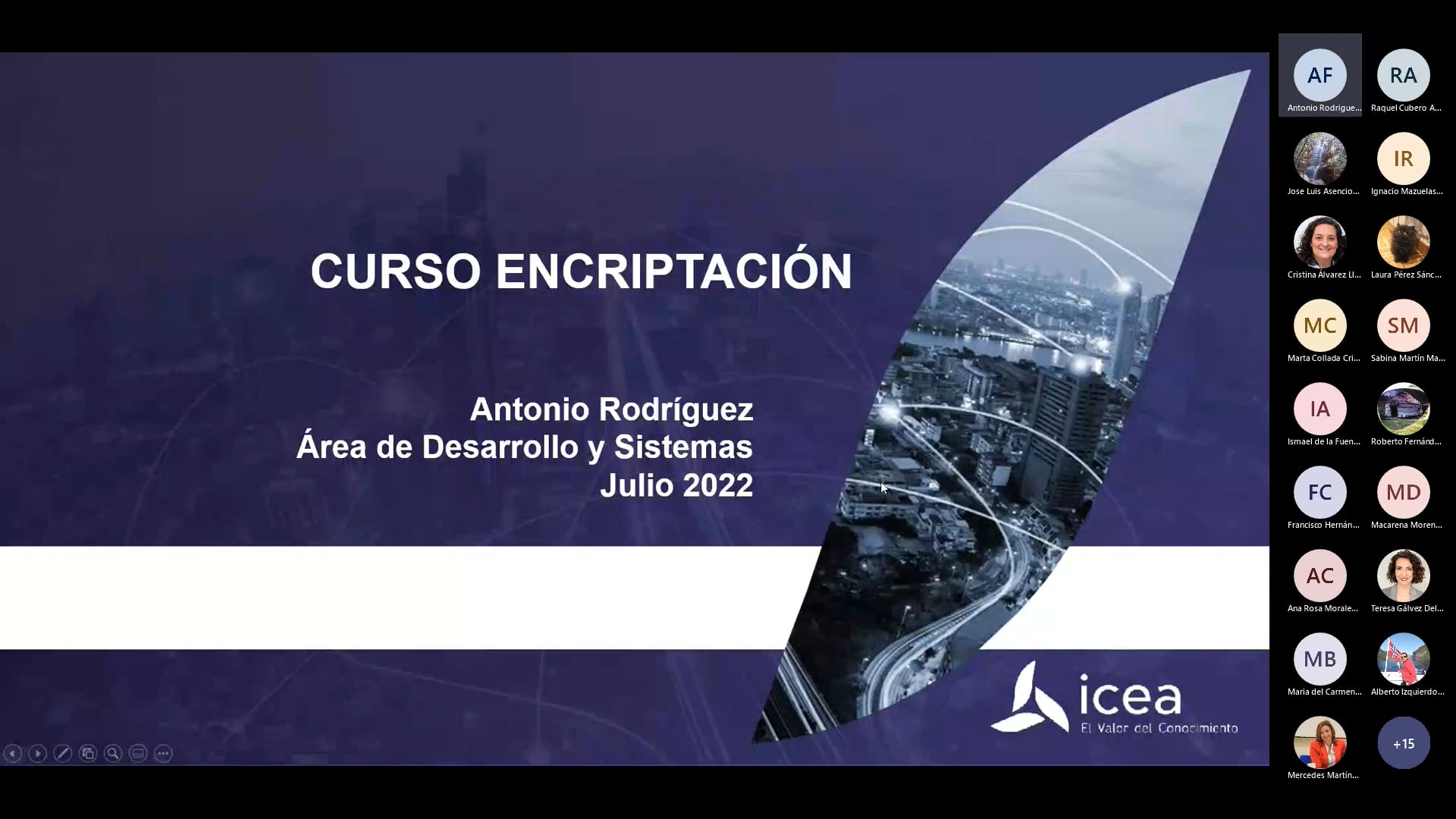 ICEA - Curso Encriptación- Julio 2022-Grabación de la reunión on Vimeo