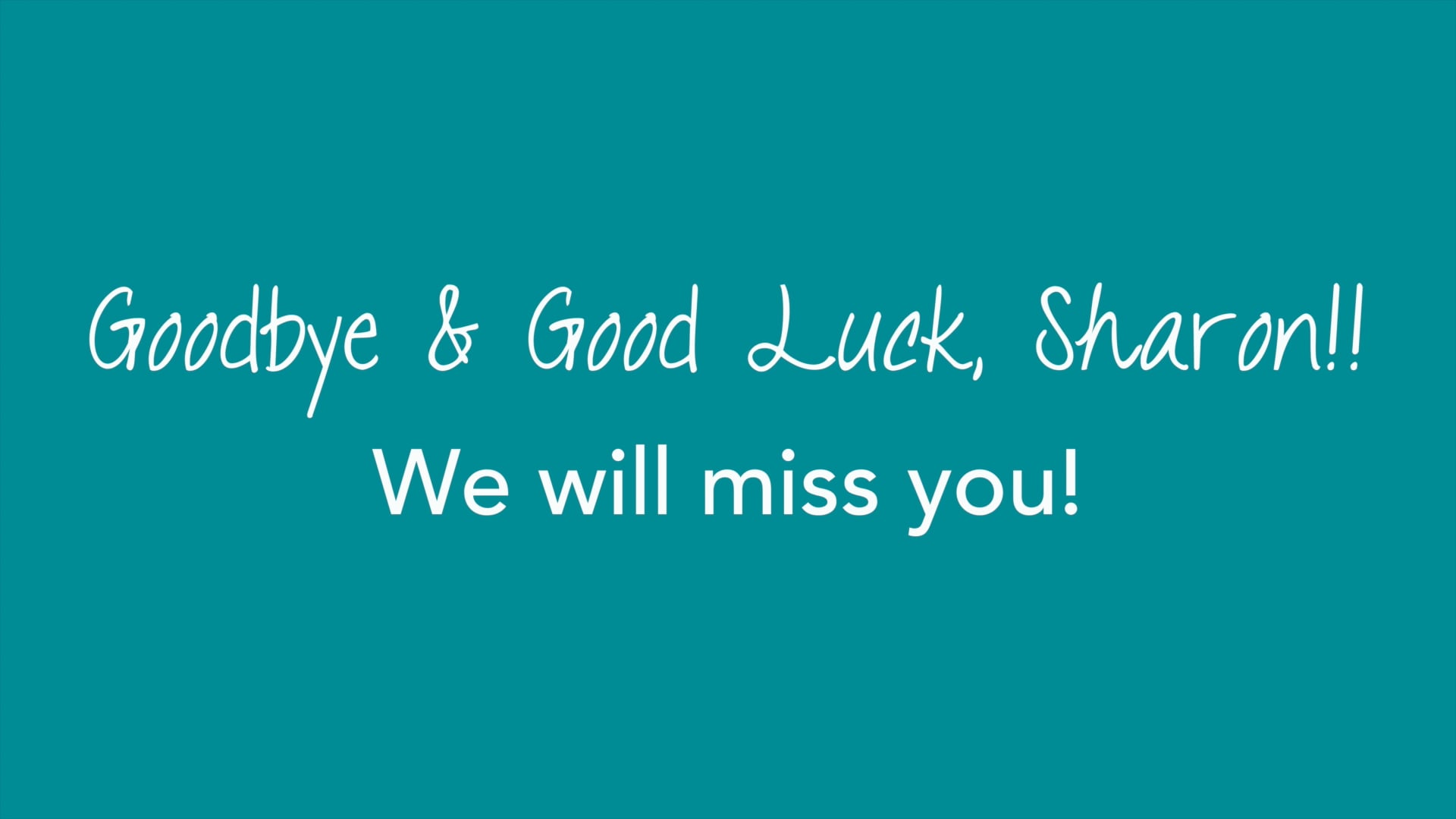 Sharon Goodbye Video.mp4 on Vimeo