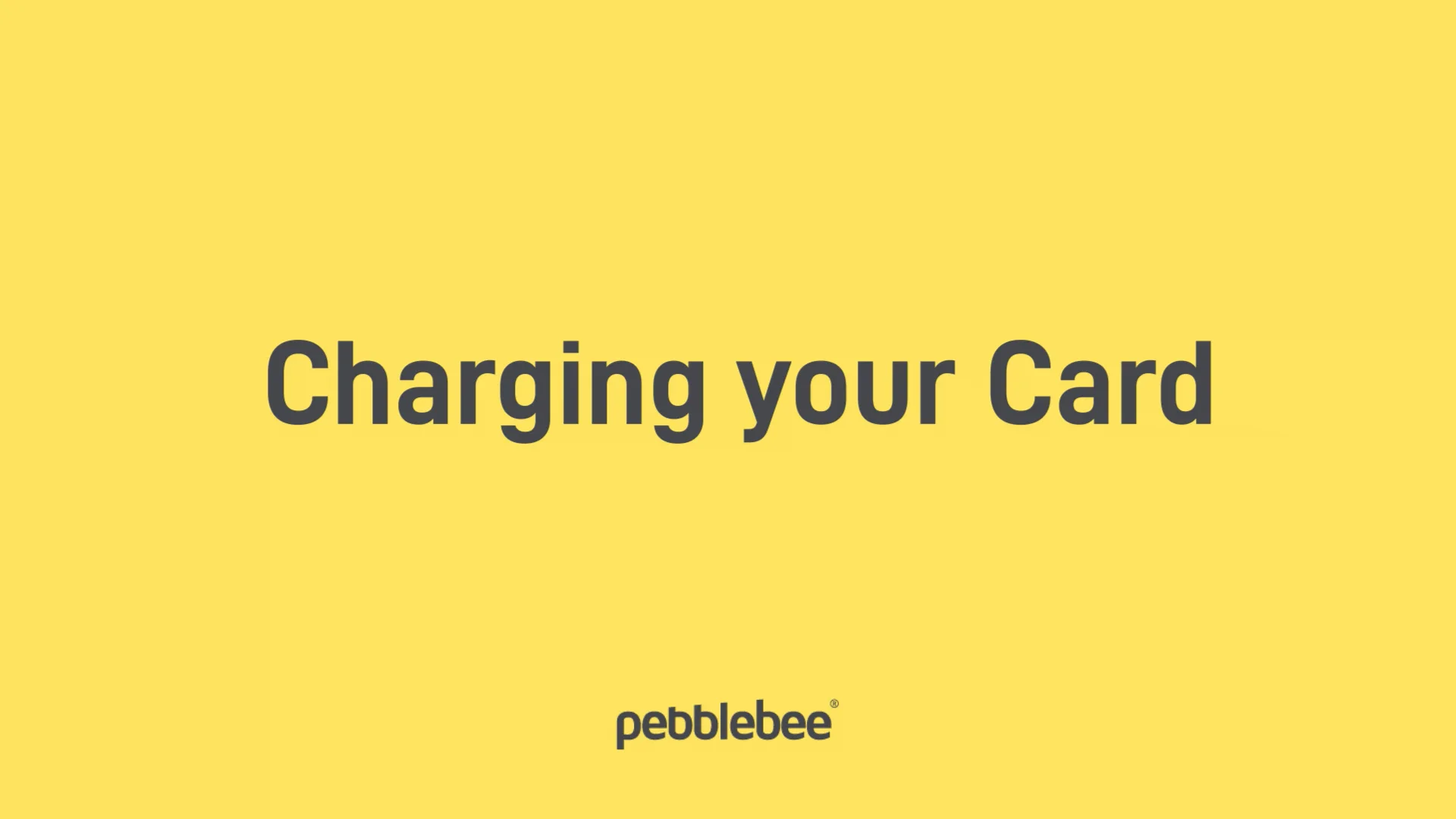 How to charge - Pebblebee Card