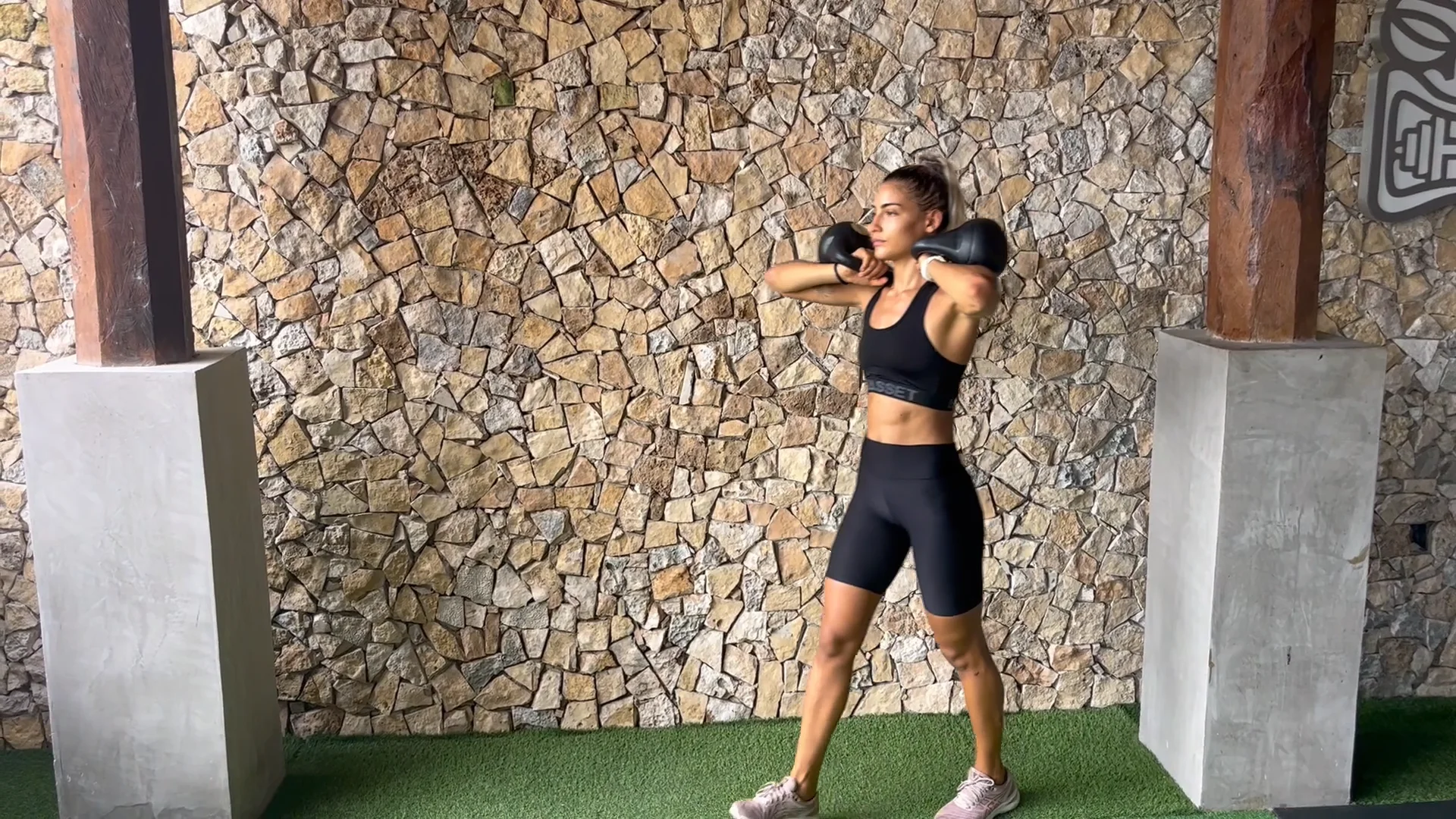 Double KB front rack march