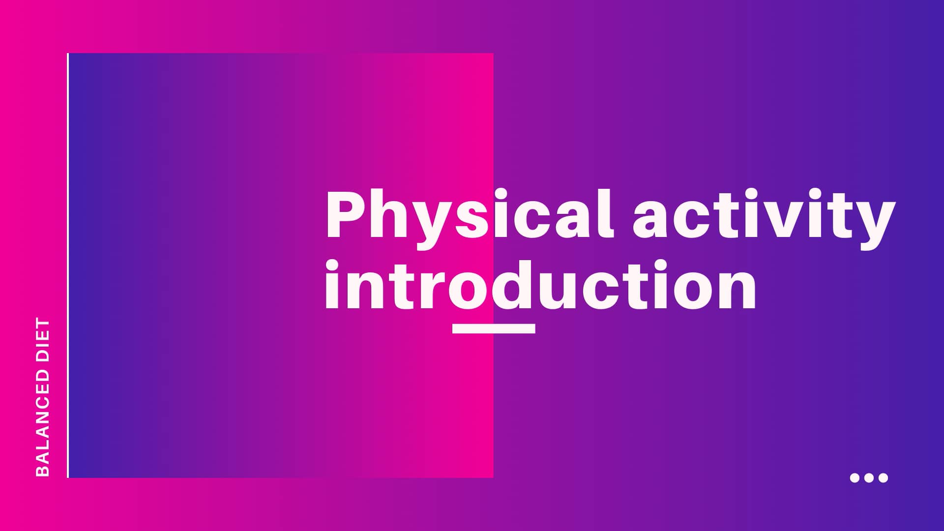 Physical activity introduction on Vimeo