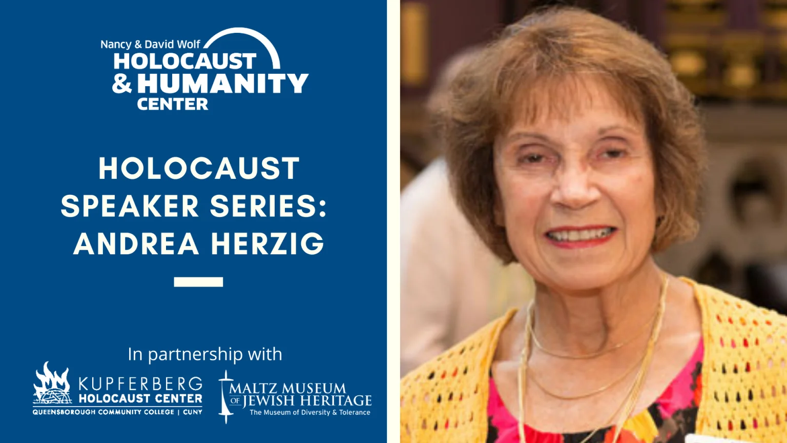 Holocaust Speaker Series: Andrea Herzig on Vimeo