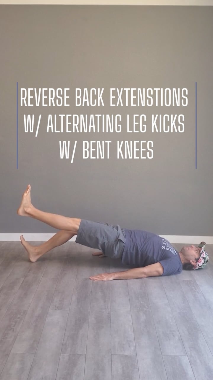 Reverse Back Extensions with Alternating Leg Kicks with Bent Knees ...