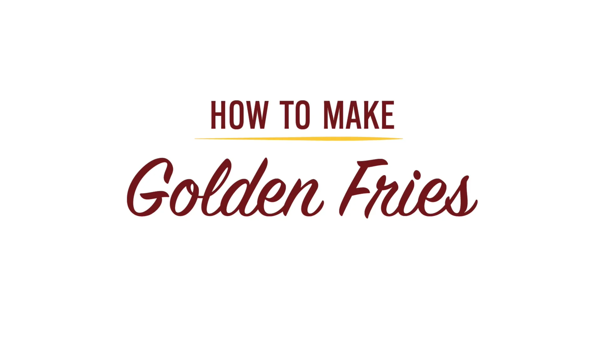 Small Cheval Golden Fries on Vimeo