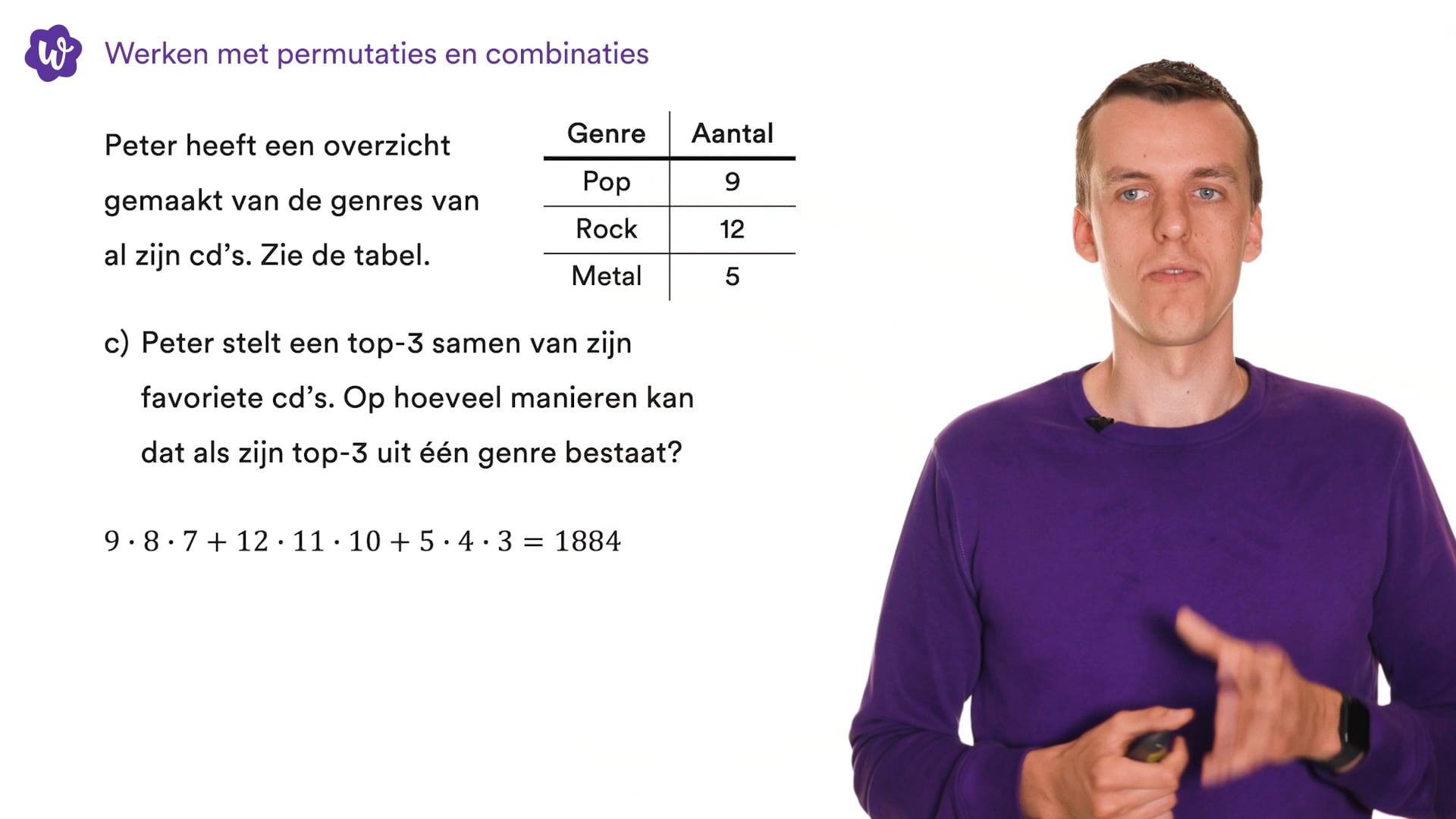 Werken met permutaties en combinaties oefenen | StudyGo