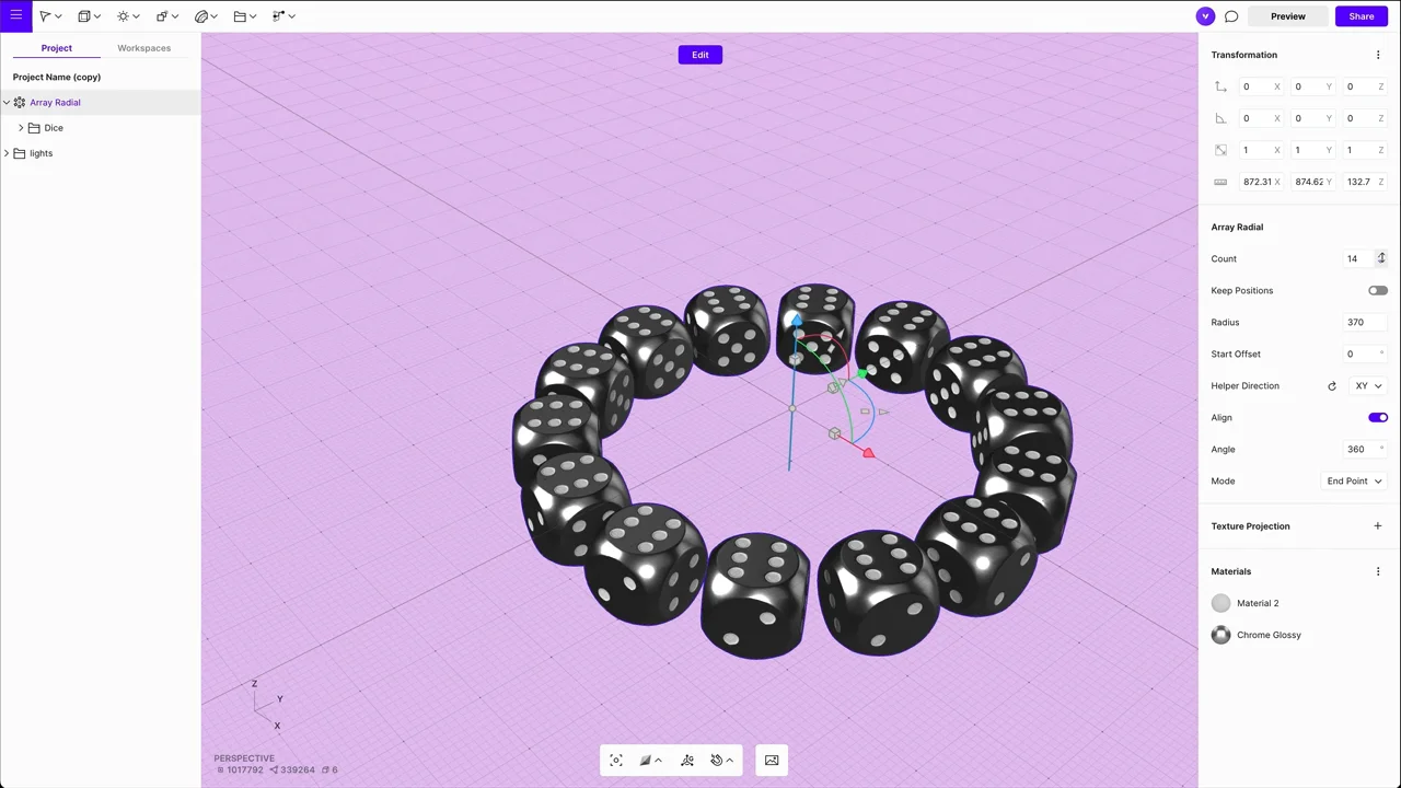 Vectary - Array radial on Vimeo