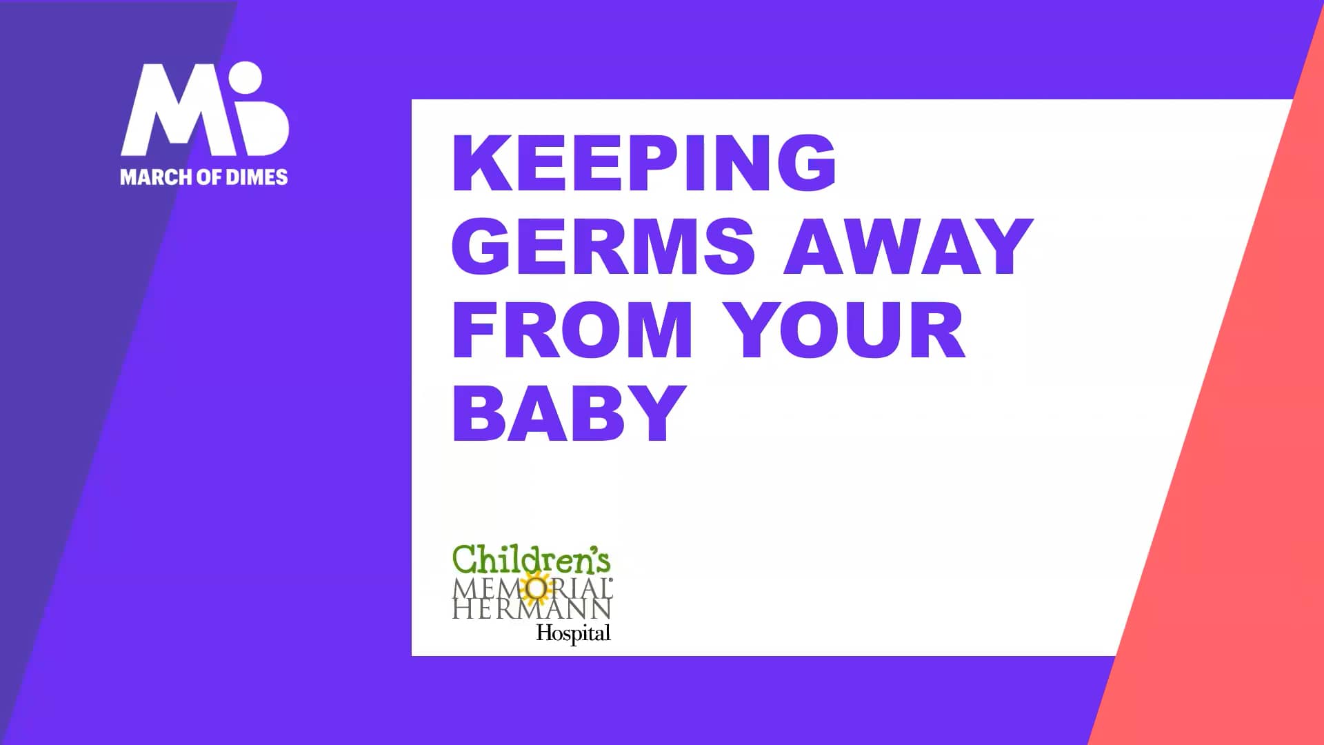 Keeping Germs Away from Your Baby Video.mp4 on Vimeo