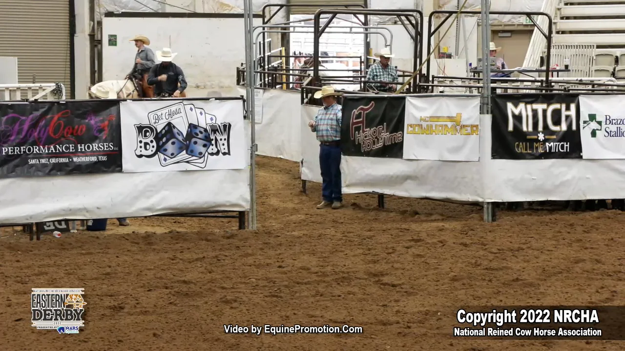 RICATO SUAVE shown by CLAY VOLMER - 2022 NRCHA Eastern Derby (Cow, Open ...
