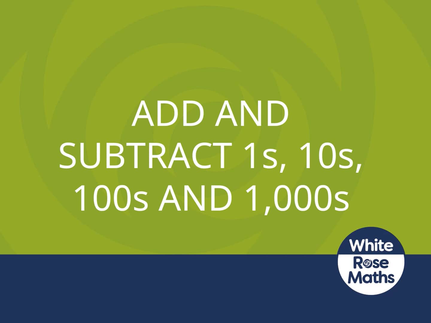 Y4 Autumn Block 2 TS1 Add and subtract 1s 10s 100s and 1000s on Vimeo