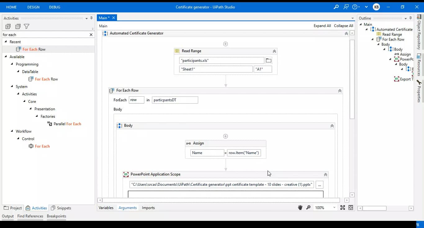 Uipath certificate generator tutorial.mp4 on Vimeo