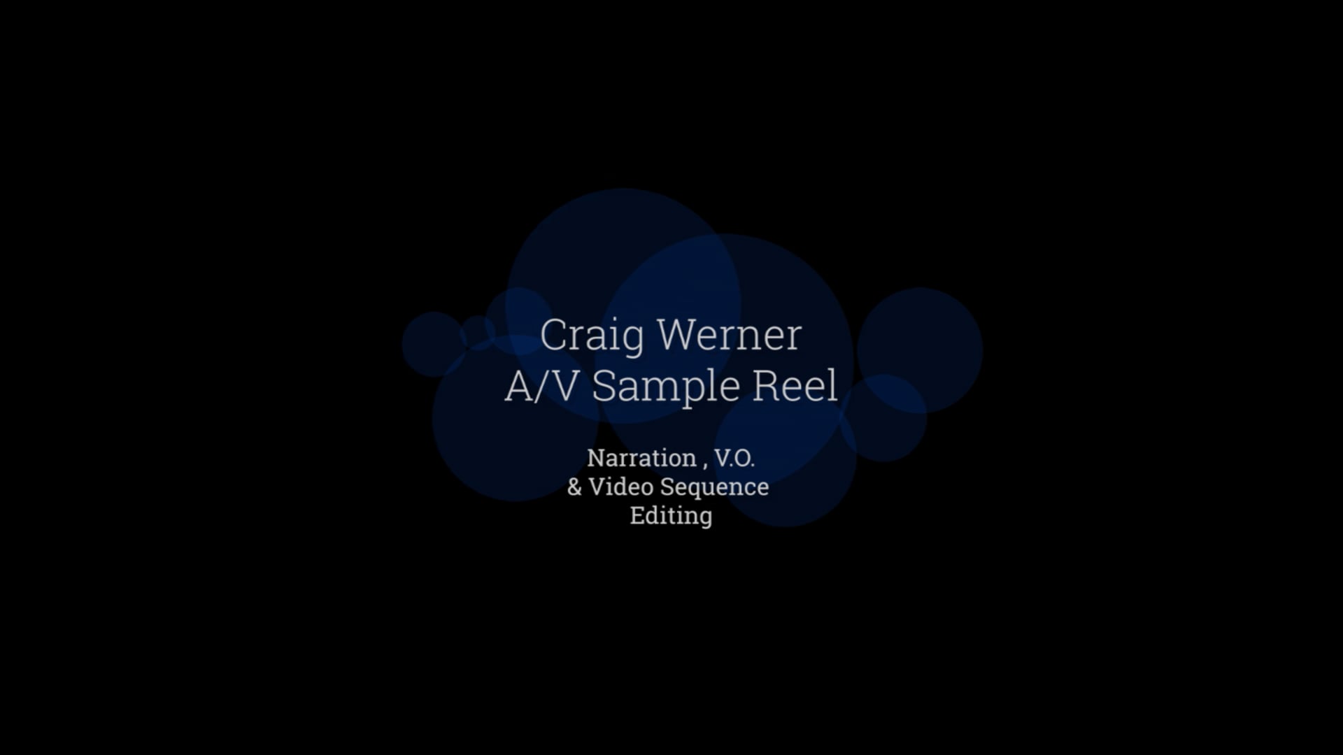 Craig Werner AV Reel.mp4 on Vimeo