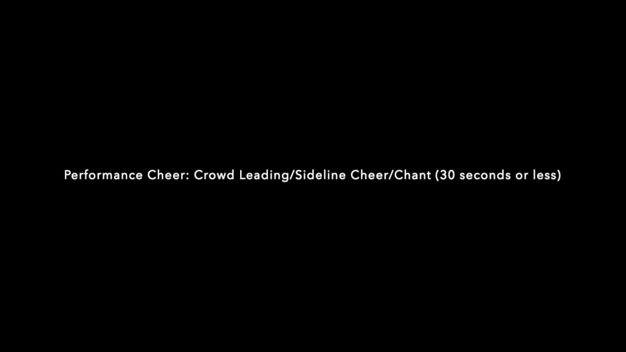 Performance Cheer: Crowd Leading/Sideline Cheer/Chant Example on Vimeo