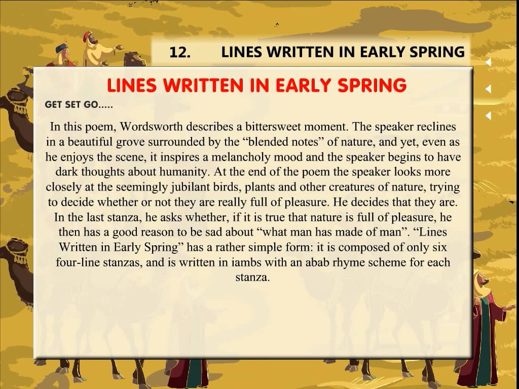 English 8 - Lines Written in Early Spring (Poem) - 12(Animation)MN on Vimeo