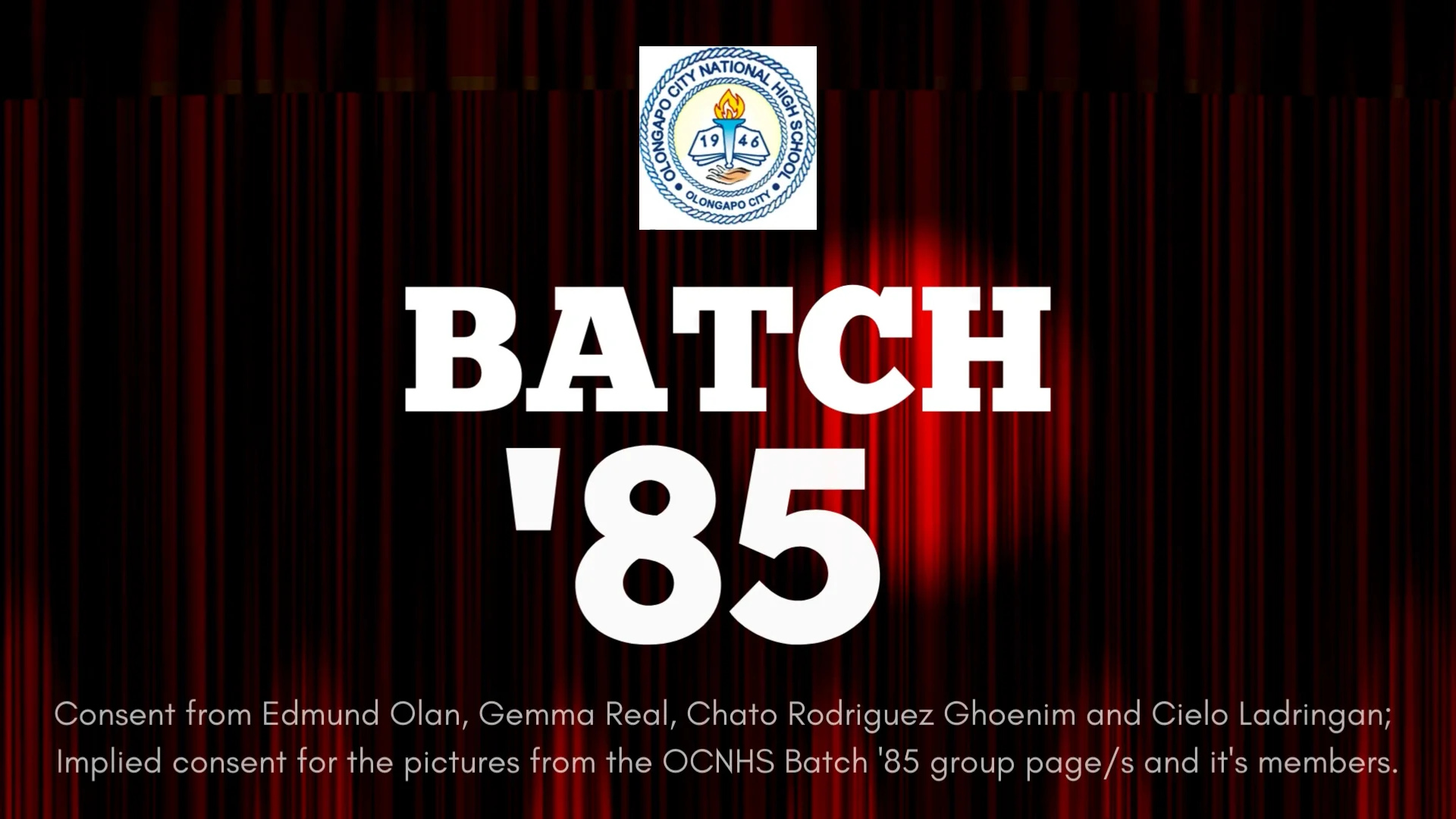 OCNHS Batch '85 Organization.mp4 on Vimeo