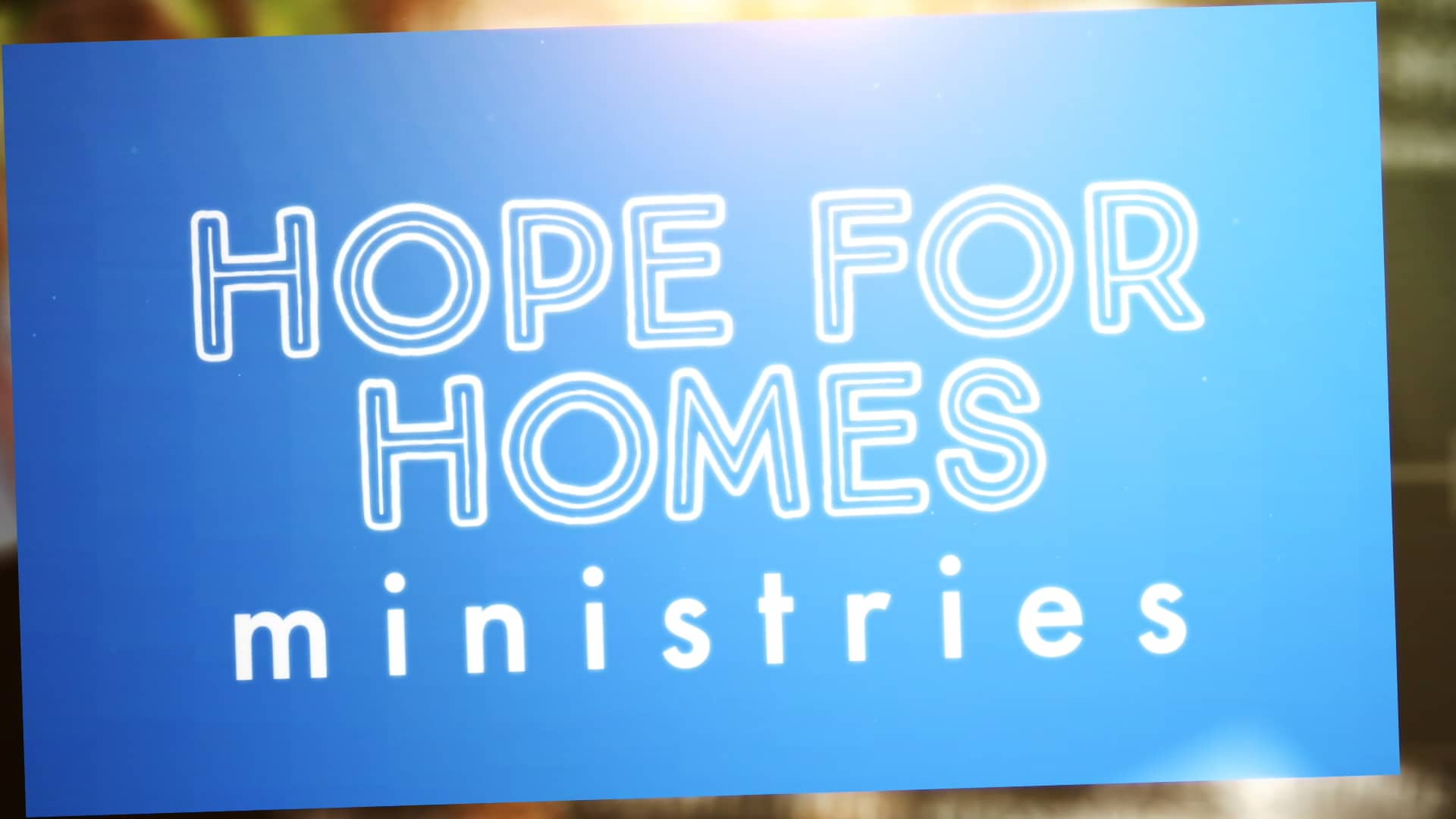Hope for Homes Ministry on Vimeo