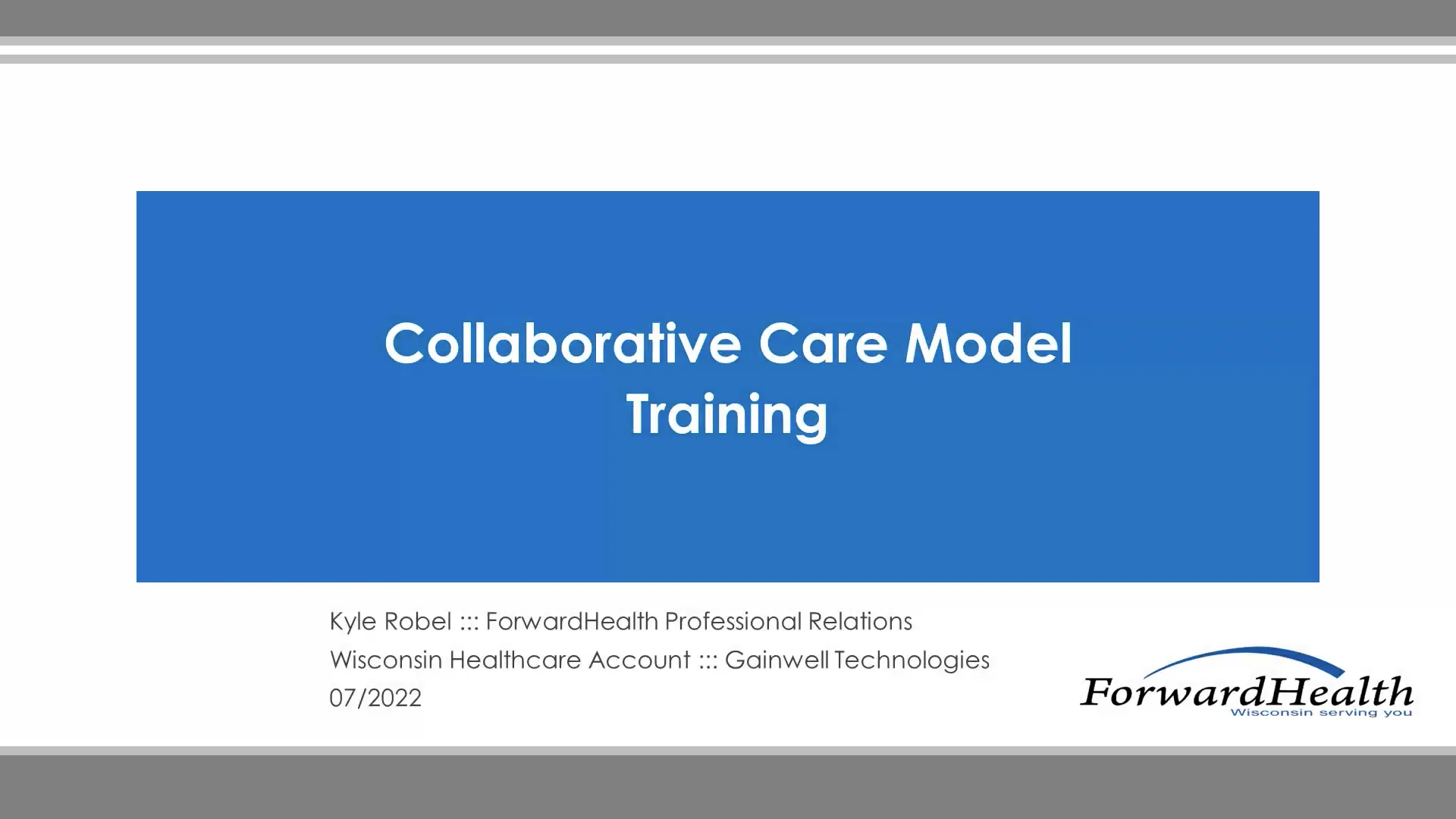 Collaborative Care Model Training Video