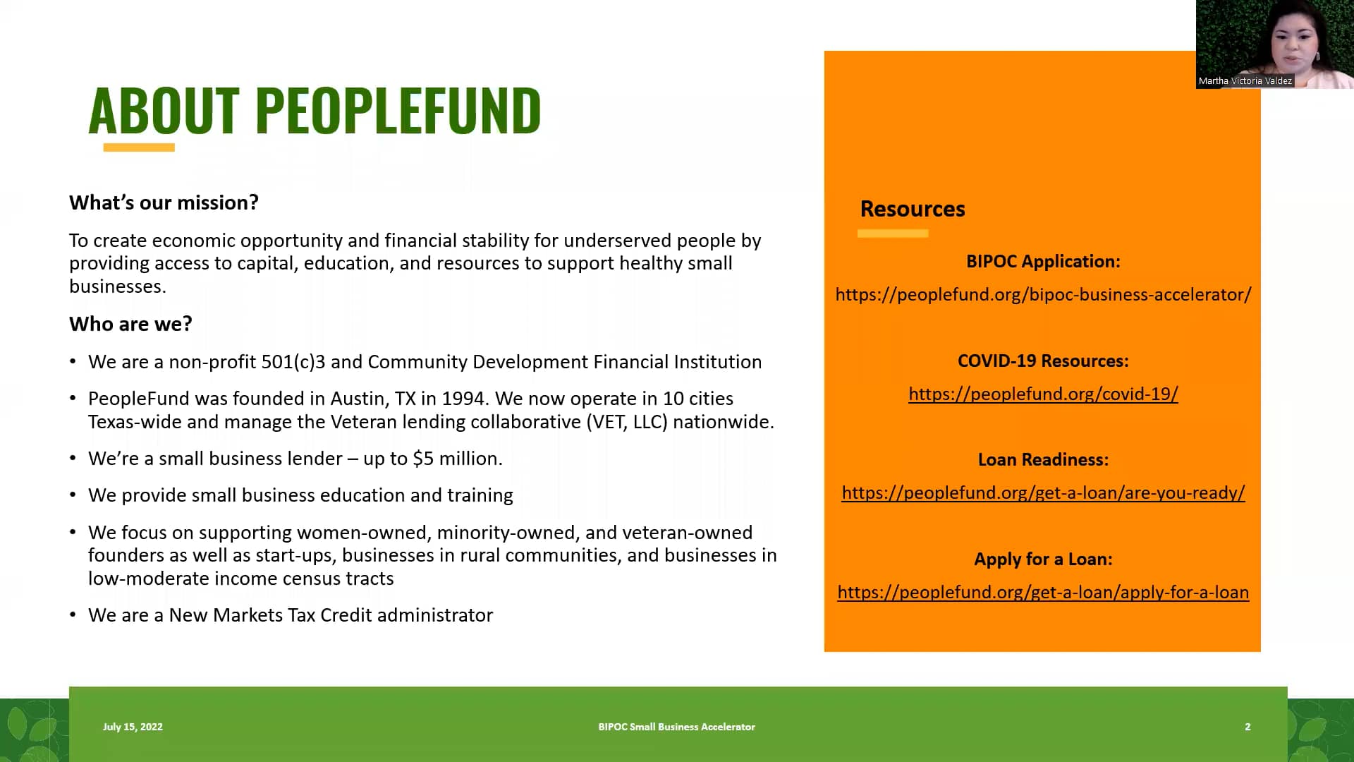 BIPOC Small Business Accelerator Informational Webinar on Vimeo