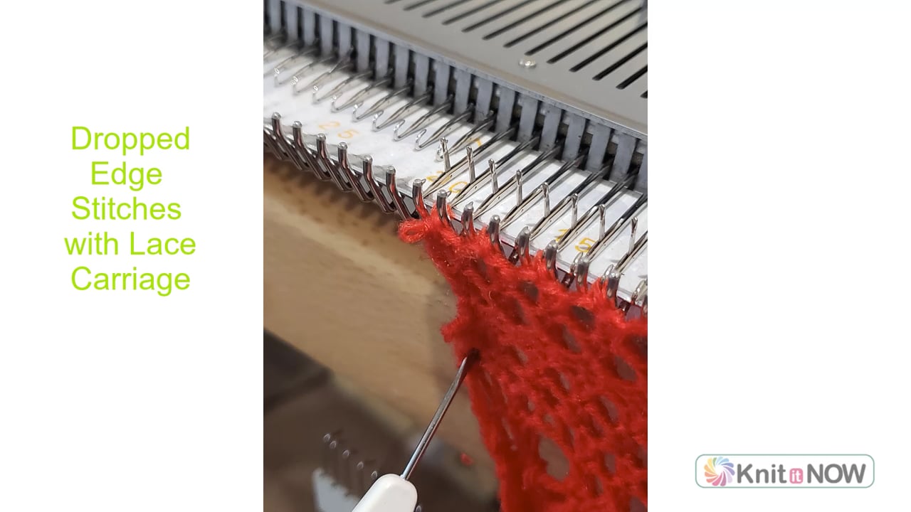 Brother: LACE Dropped Edge Stitches | Machine Knitting Tutorial
