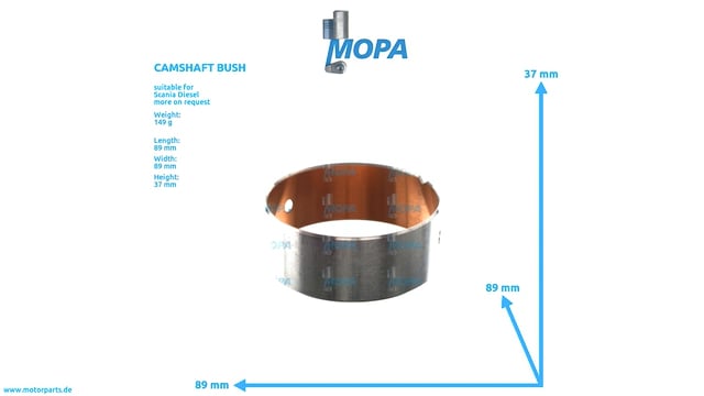 1412298 - MOPA CAMSHAFT BUSH suitable for Scania Diesel engines on Vimeo