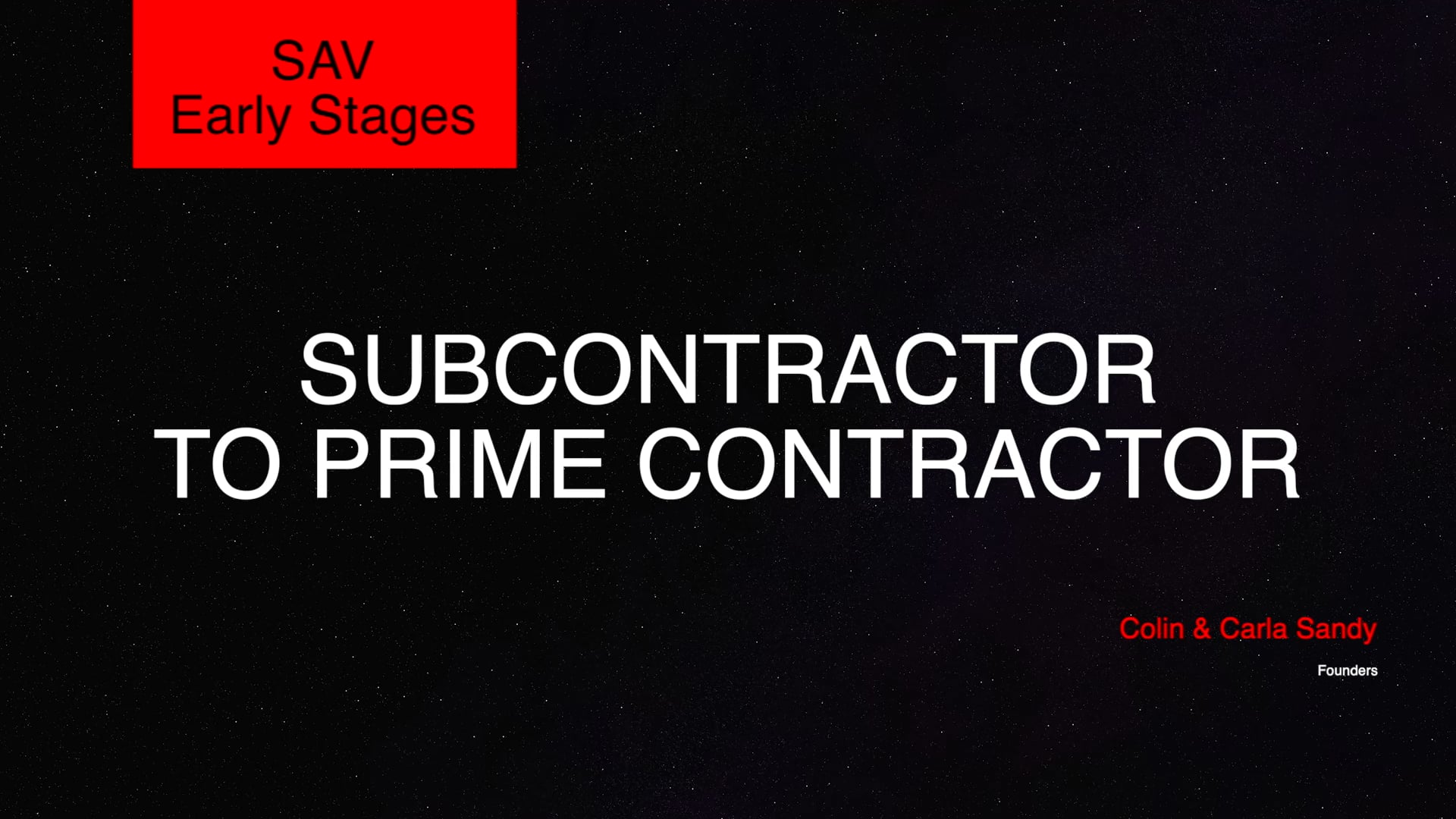 Video #2 Subcontractor VS Prime Contractor .m4v on Vimeo